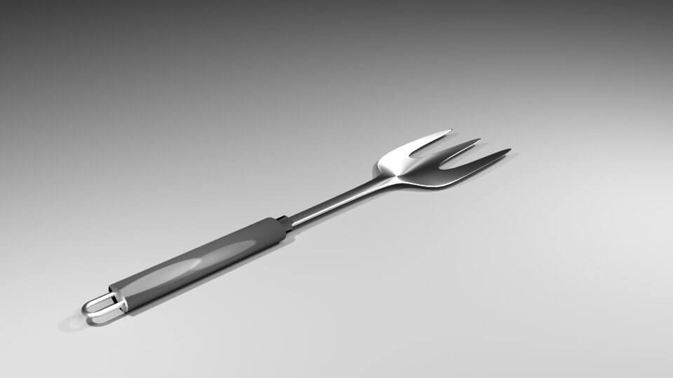 Utensil Solid Fork - 3D Model by Xtreme Studio