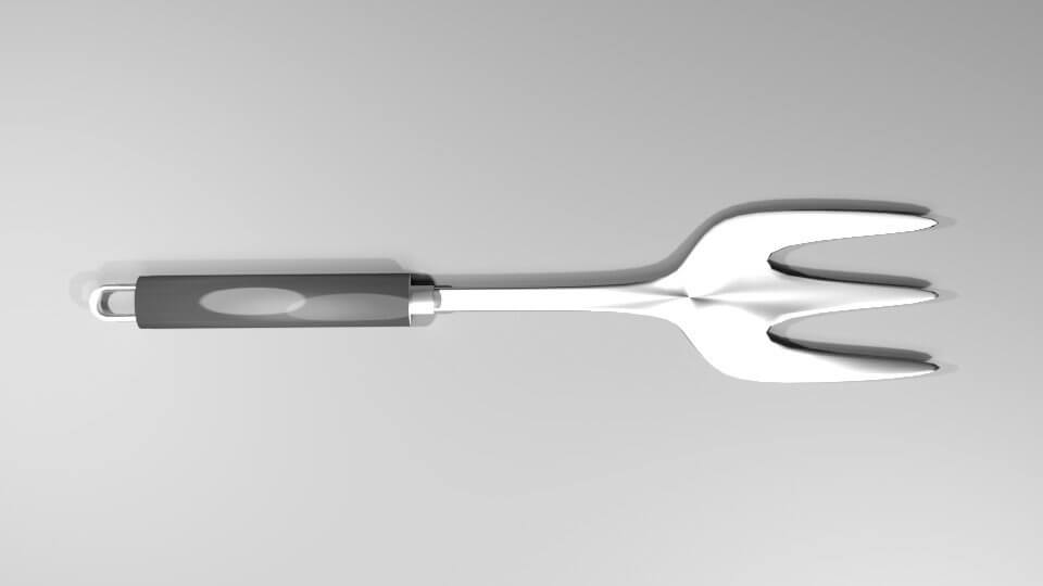 Utensil Solid Fork - 3D Model by Xtreme Studio