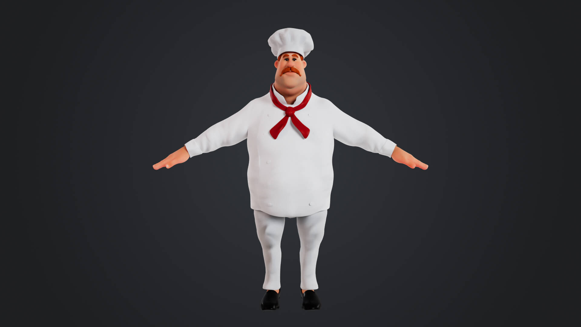Cartoon Chef Rigged - 3D Model by xzh