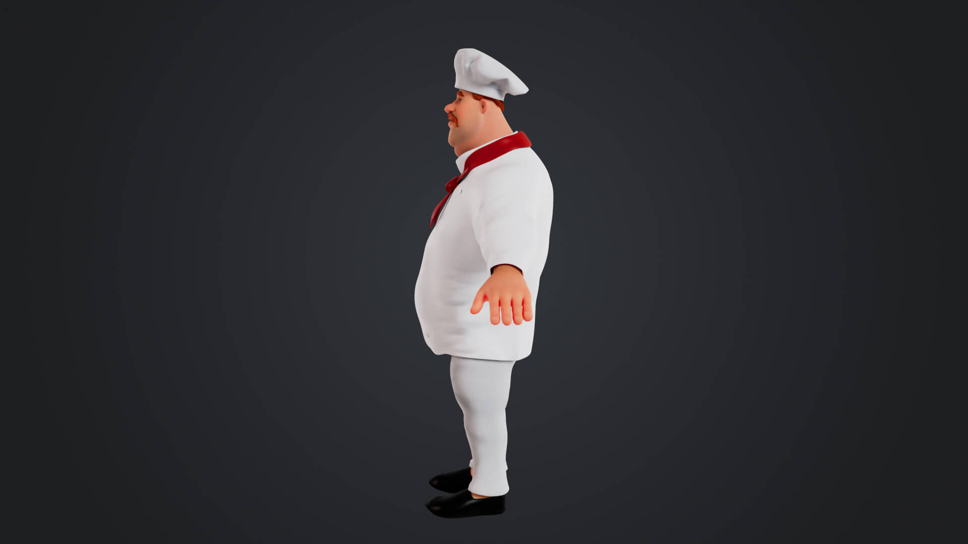 Cartoon Chef Rigged - 3D Model by xzh
