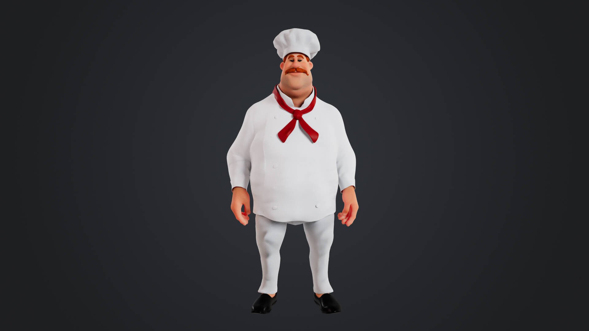 Cartoon Chef Rigged - 3D Model by xzh