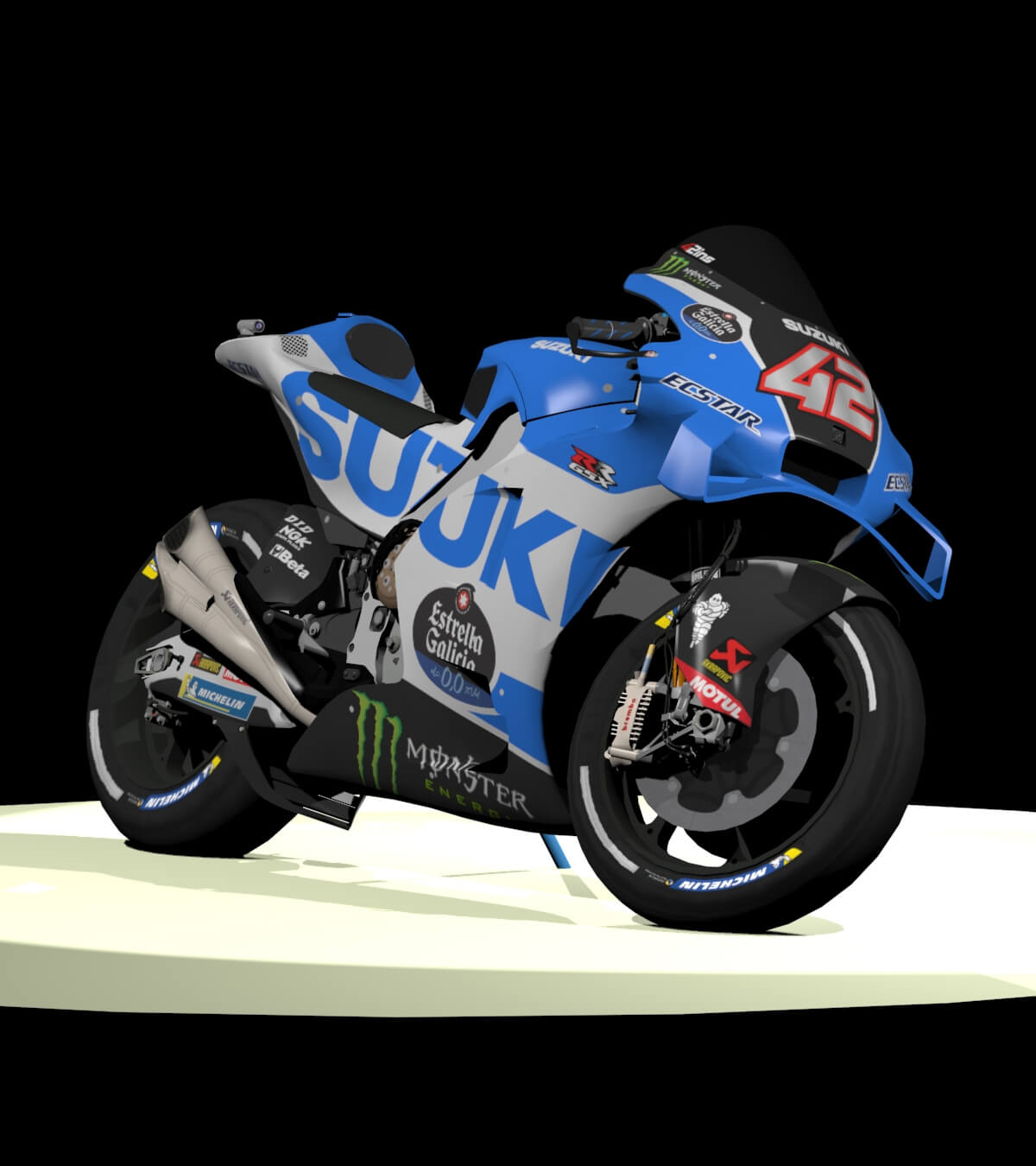 Suzuki MotoGP Alex Rins 3D Render, Digital Art by y4hoo