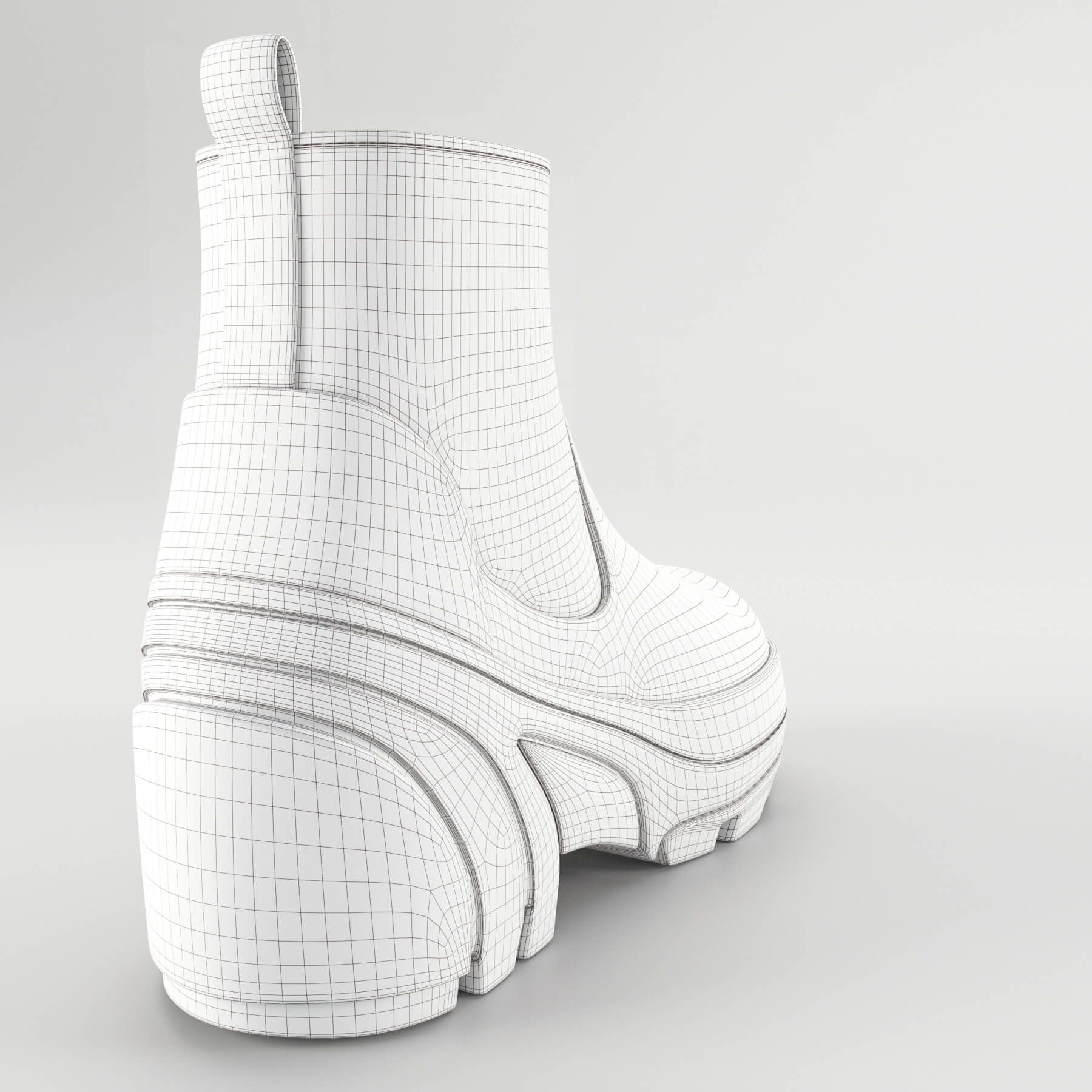 Black Elasticized Boots 1017Alyx - 3D Model by YanaDesVal