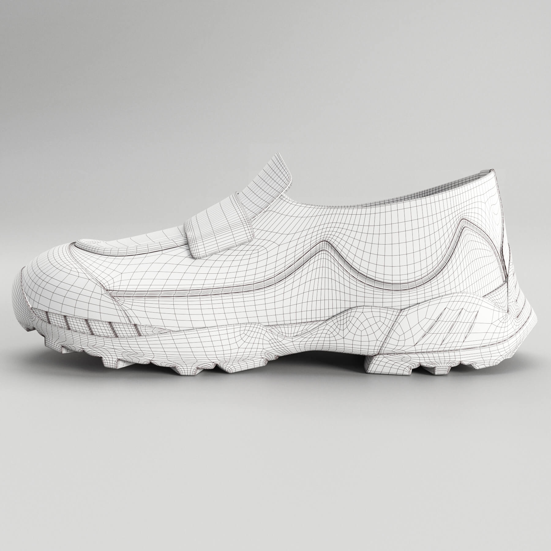 Black Slip-On Loafers Roa 3D Model by YanaDesVal