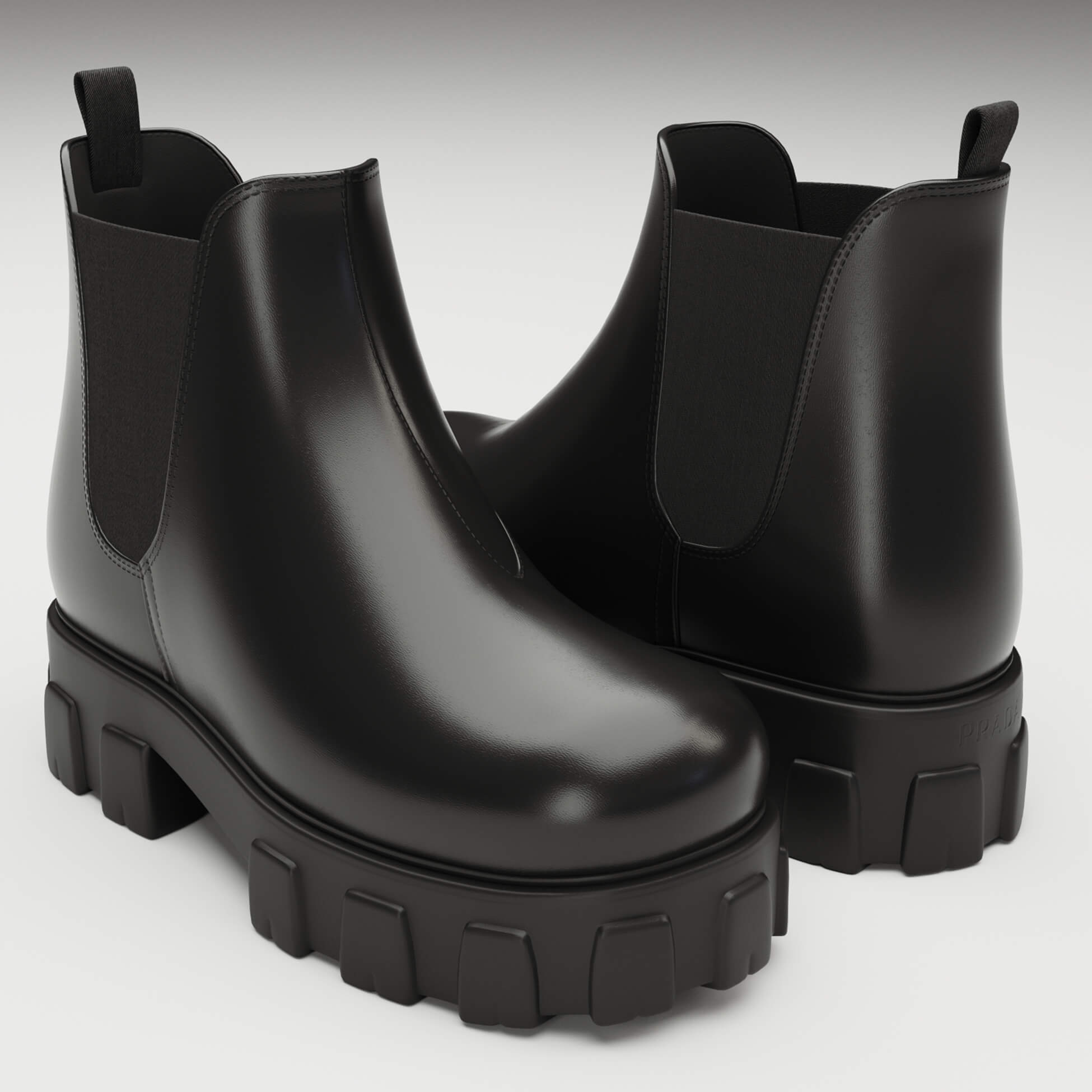 Boots Chelsea Prada Black - 3D Model by YanaDesVal
