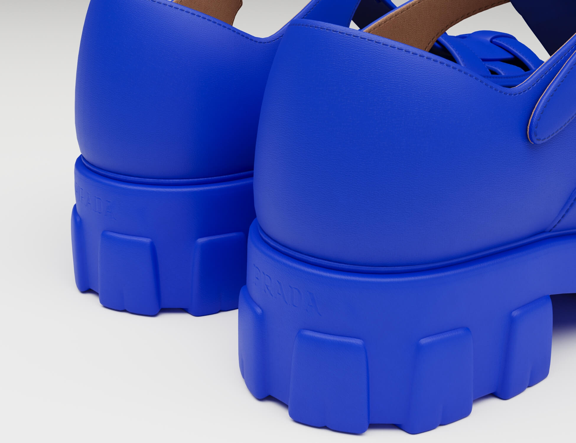 Chunky Sandals Prada Blue - 3D Model by YanaDesVal