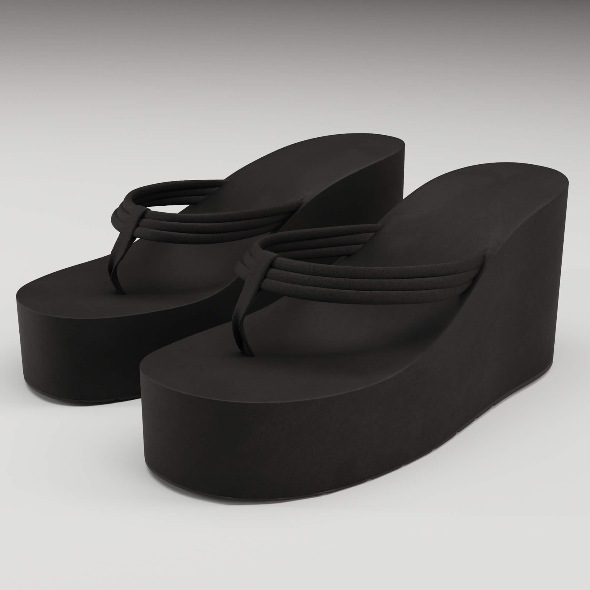 Collection of Thong High Plaform Sandals - 3D Model by YanaDesVal