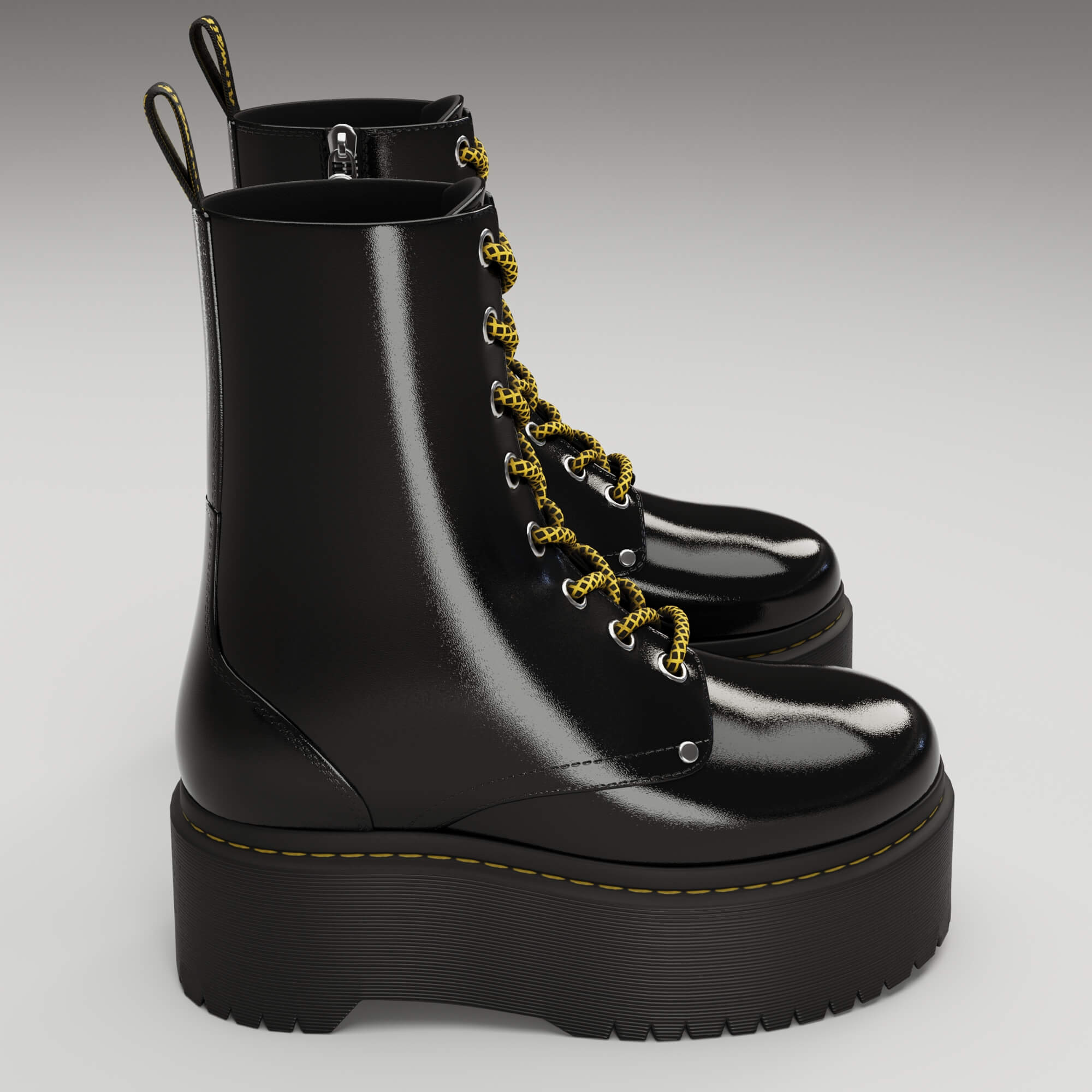Dr Martens Jadon Max Platform Boots Collection - 3D Model by YanaDesVal
