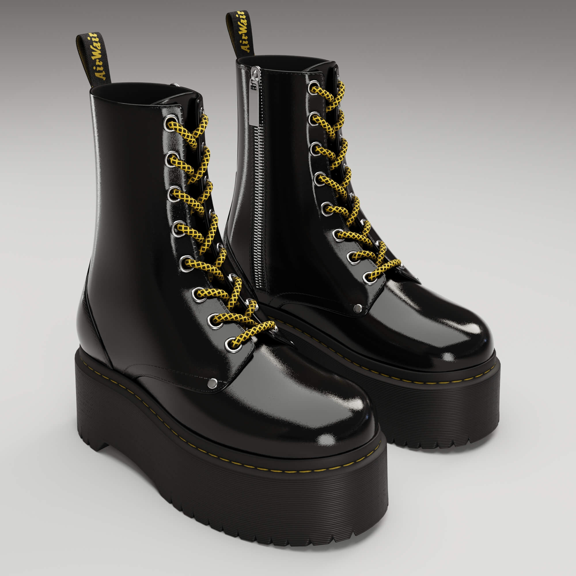Dr Martens Jadon Max Platform Boots - 3D Model by YanaDesVal