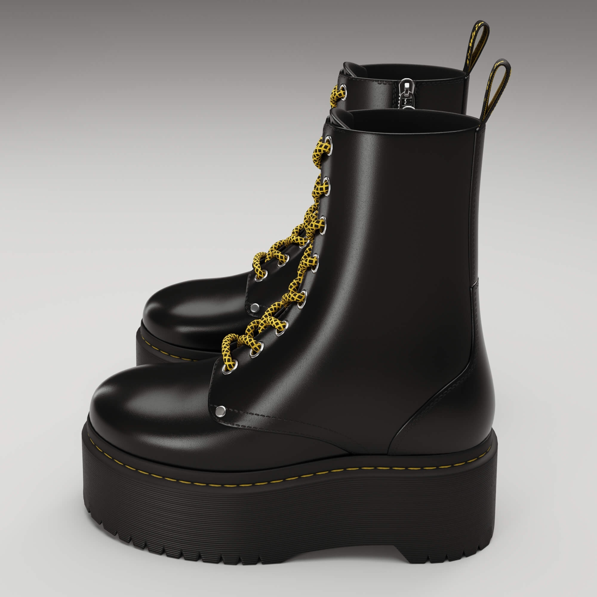 Dr Martens Jadon Max Platform Boots - 3D Model by YanaDesVal