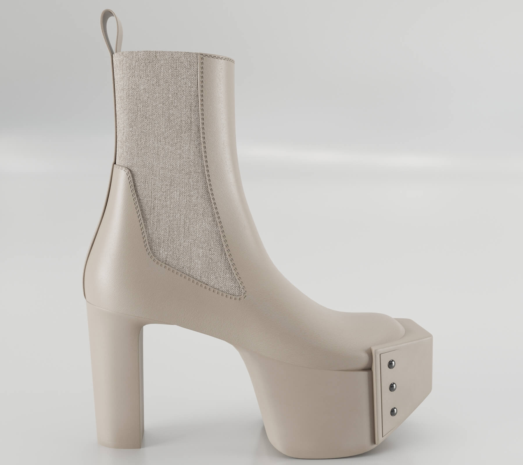 Heels Rick Owens Beveled Platform - 3D Model by YanaDesVal