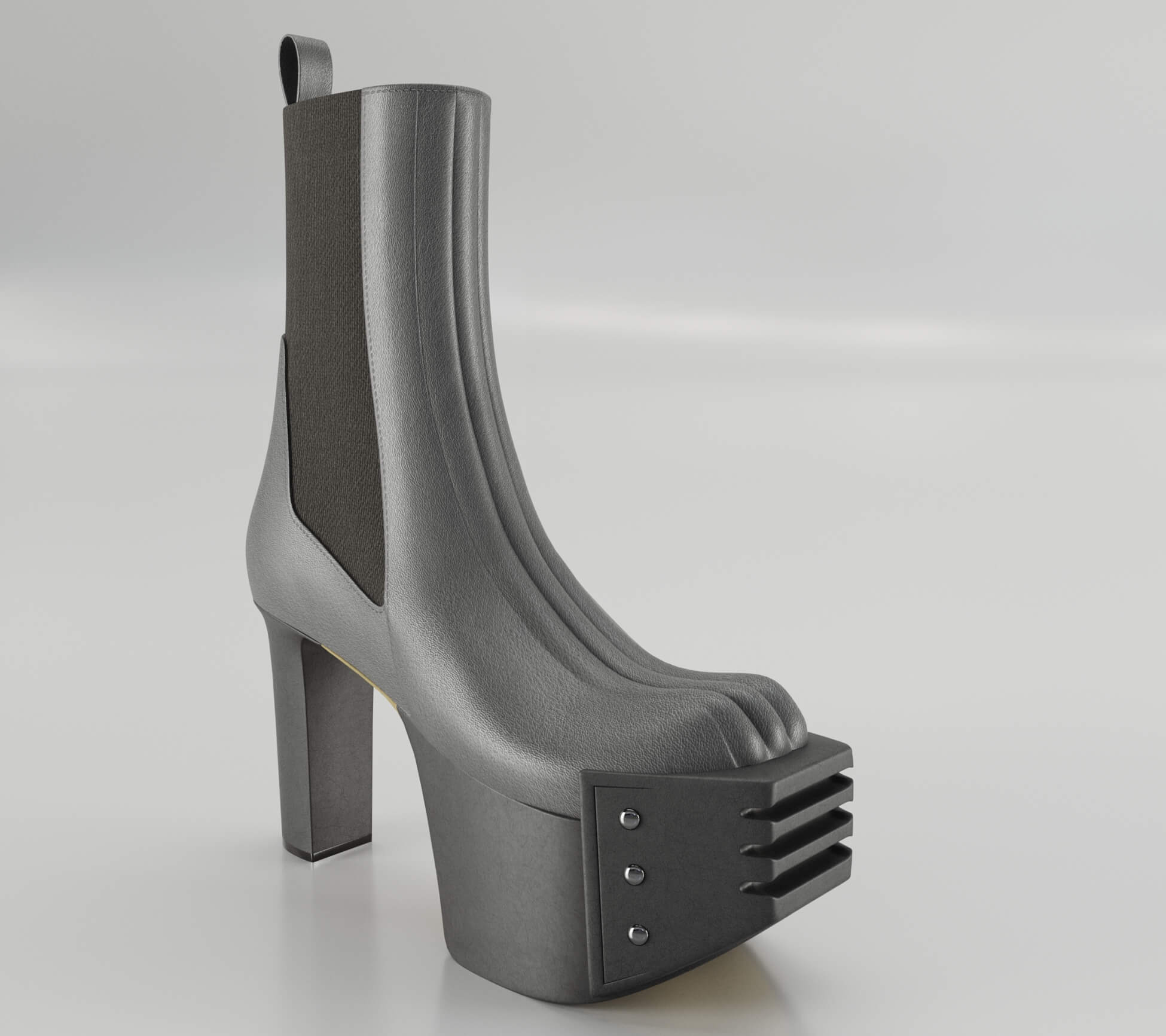 Heels Rick Owens Grilled Platform - 3D Model by YanaDesVal