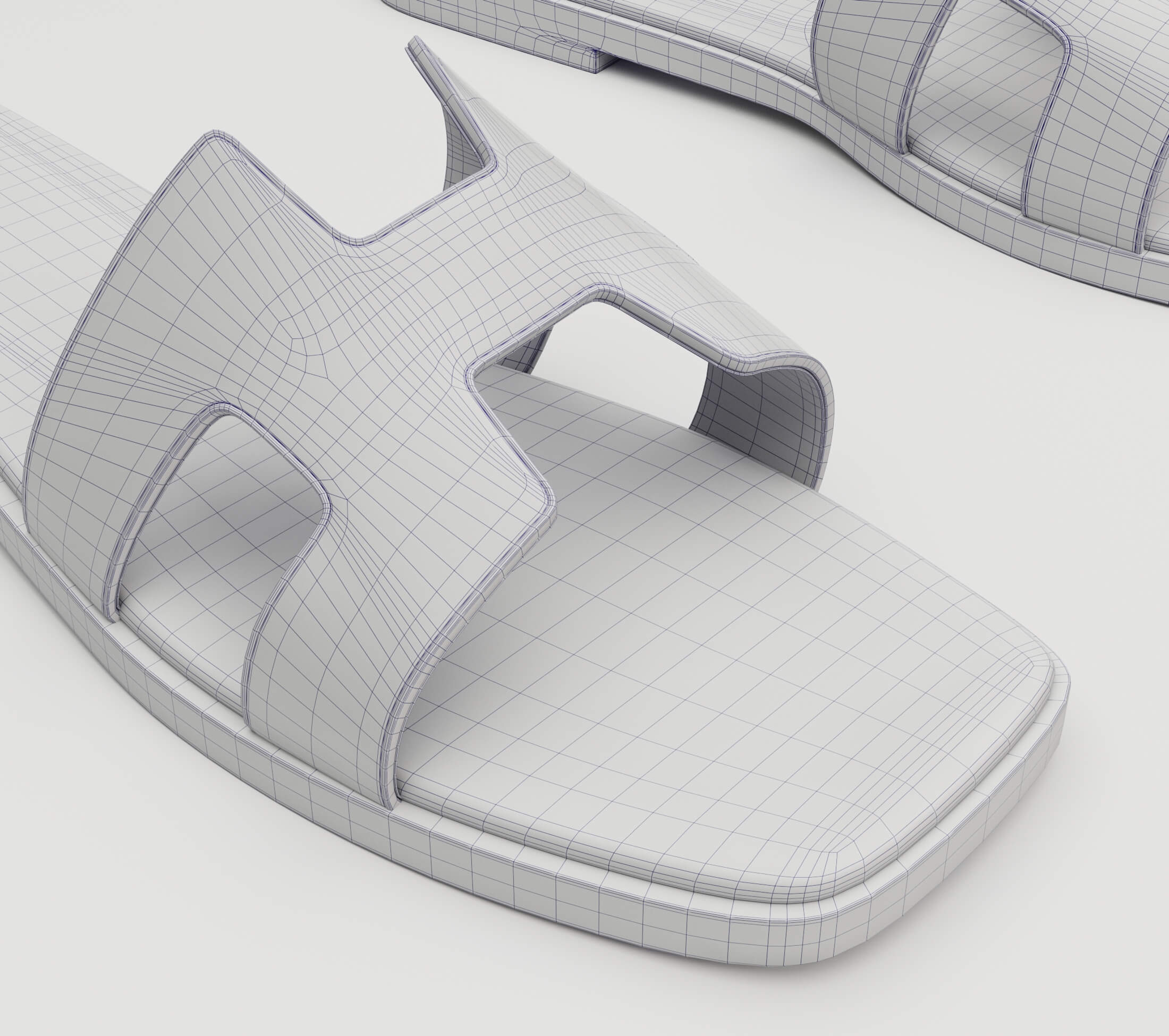 Hermes Paris Slippers Brown - 3D Model by YanaDesVal