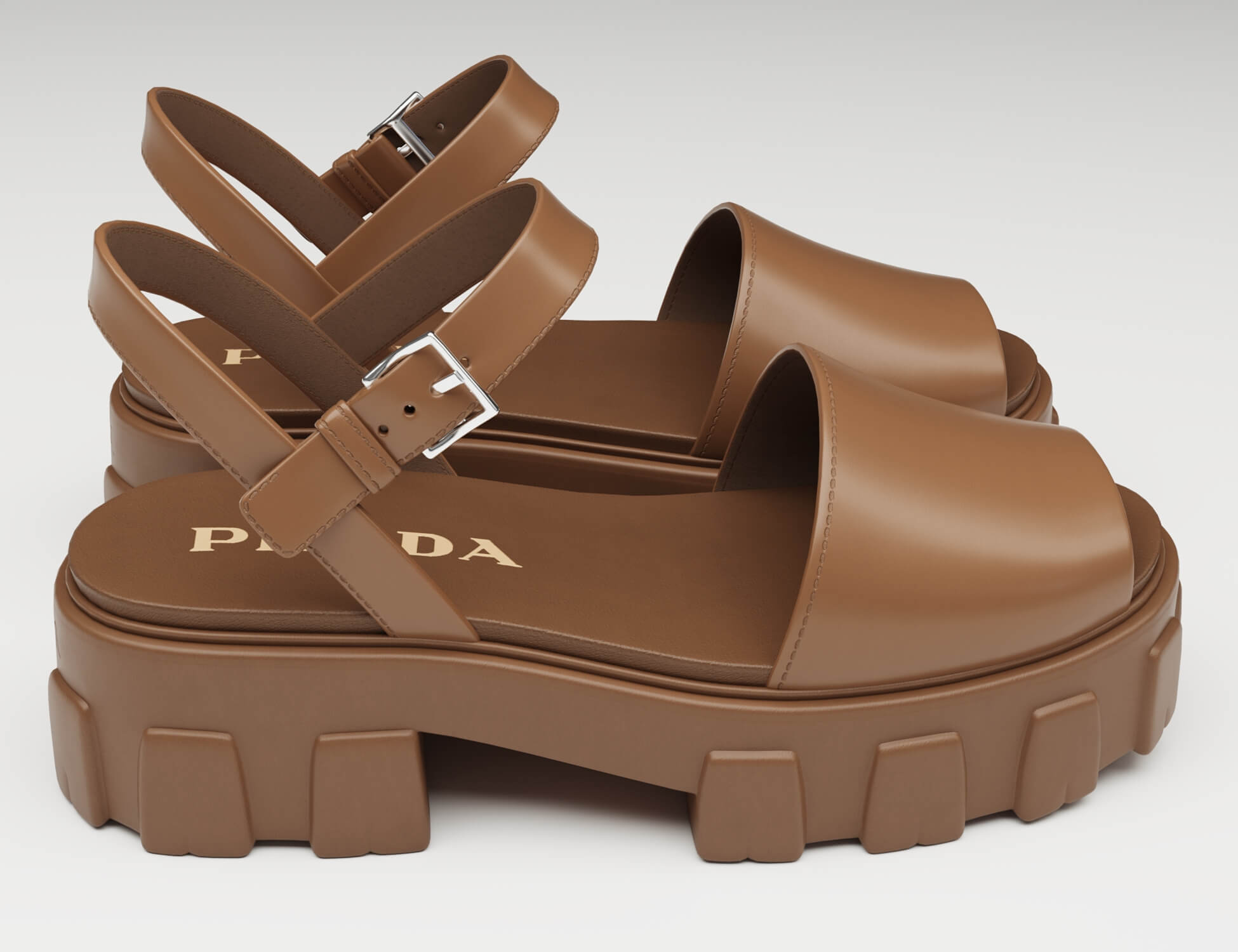 Monolith Platform Sandals Prada - 3D Model by YanaDesVal