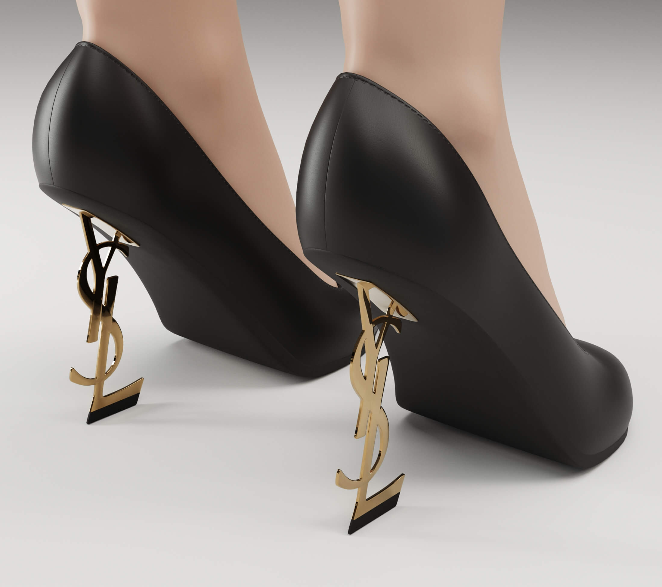 Saint Laurent Paris Opyum Leather High Heels Collection - 3D Model by ...