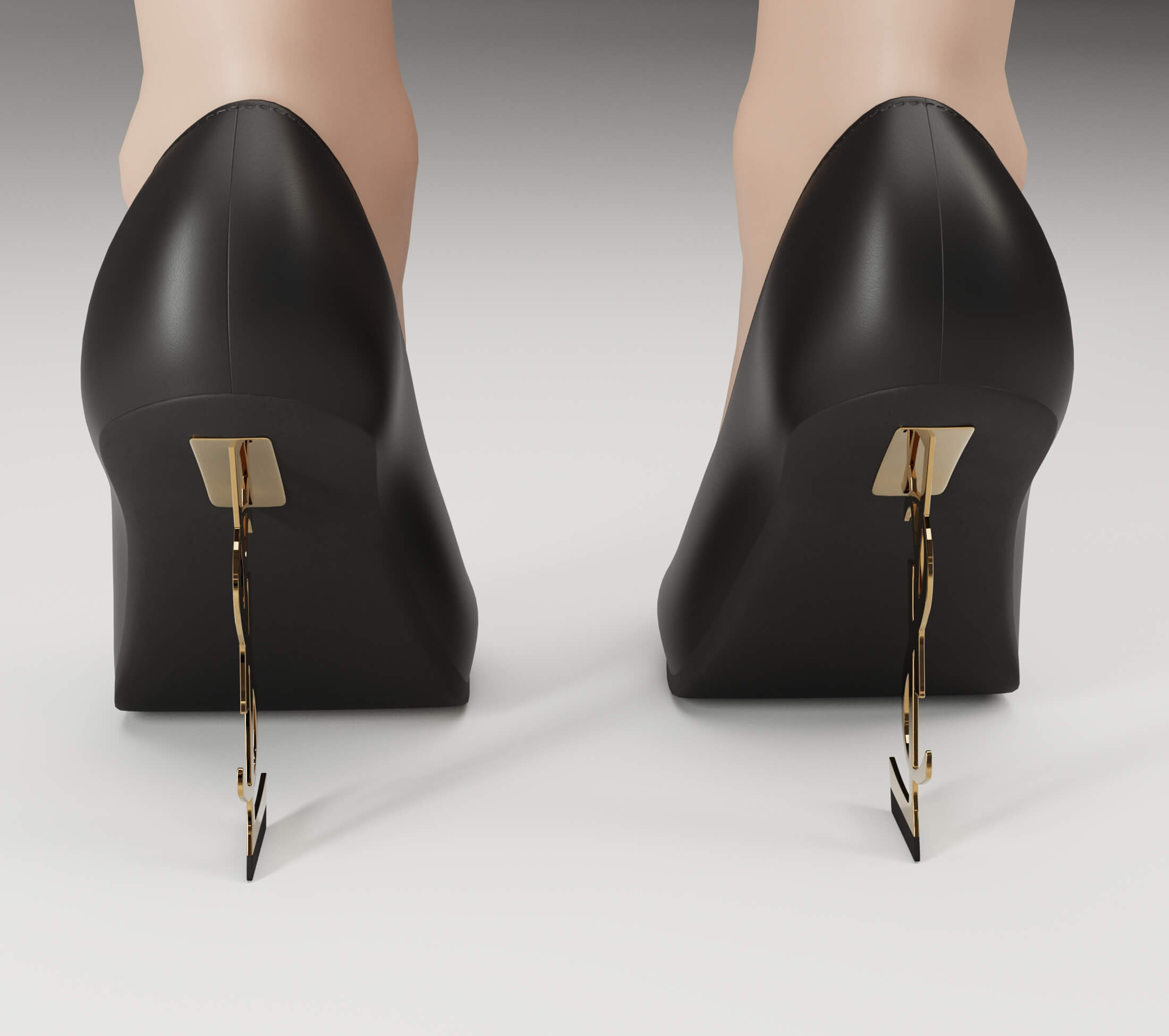 Saint Laurent Paris Opyum Leather High Heels Collection - 3D Model by ...