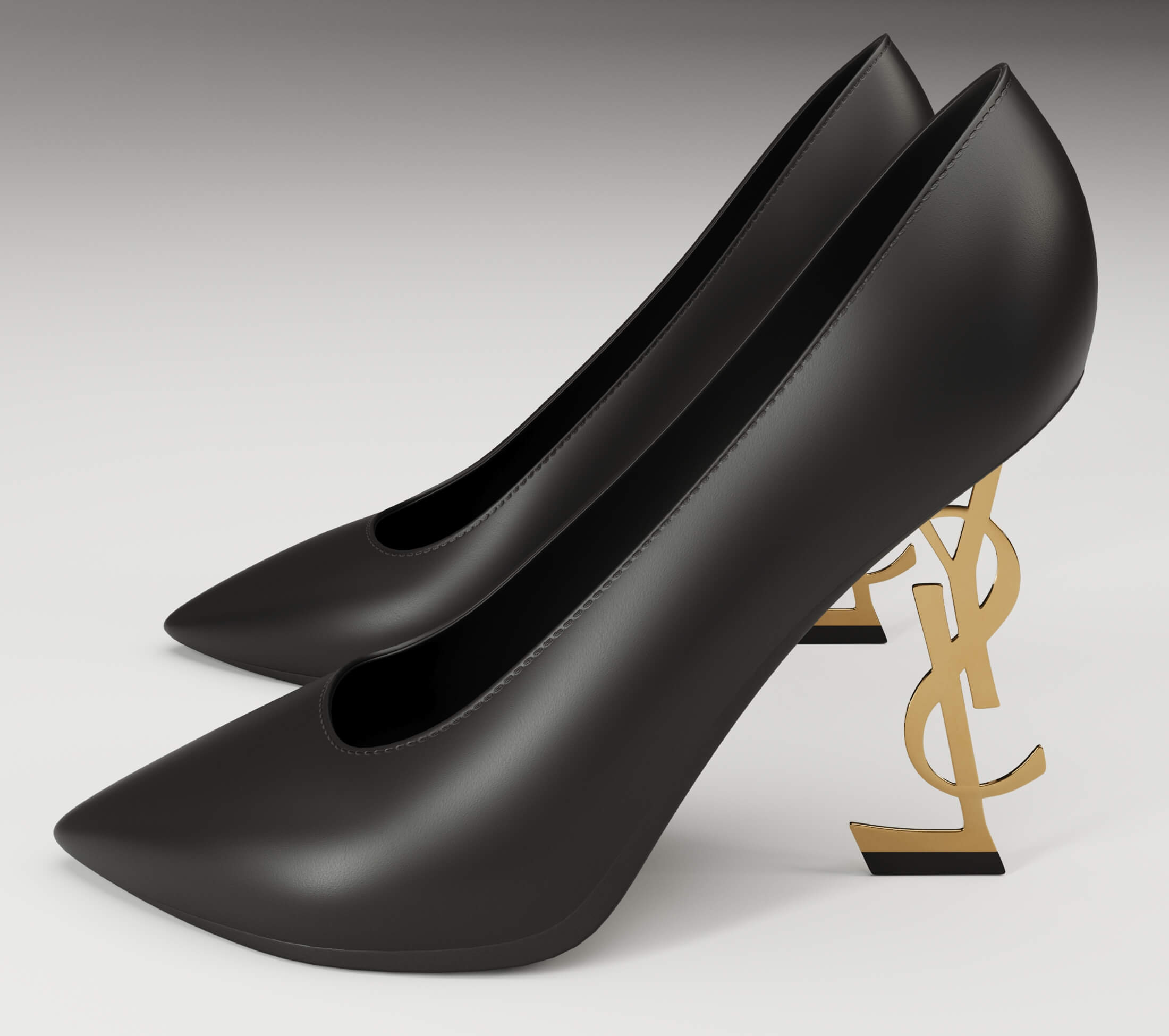 Saint Laurent Paris Opyum Leather High Heels Collection - 3D Model by ...