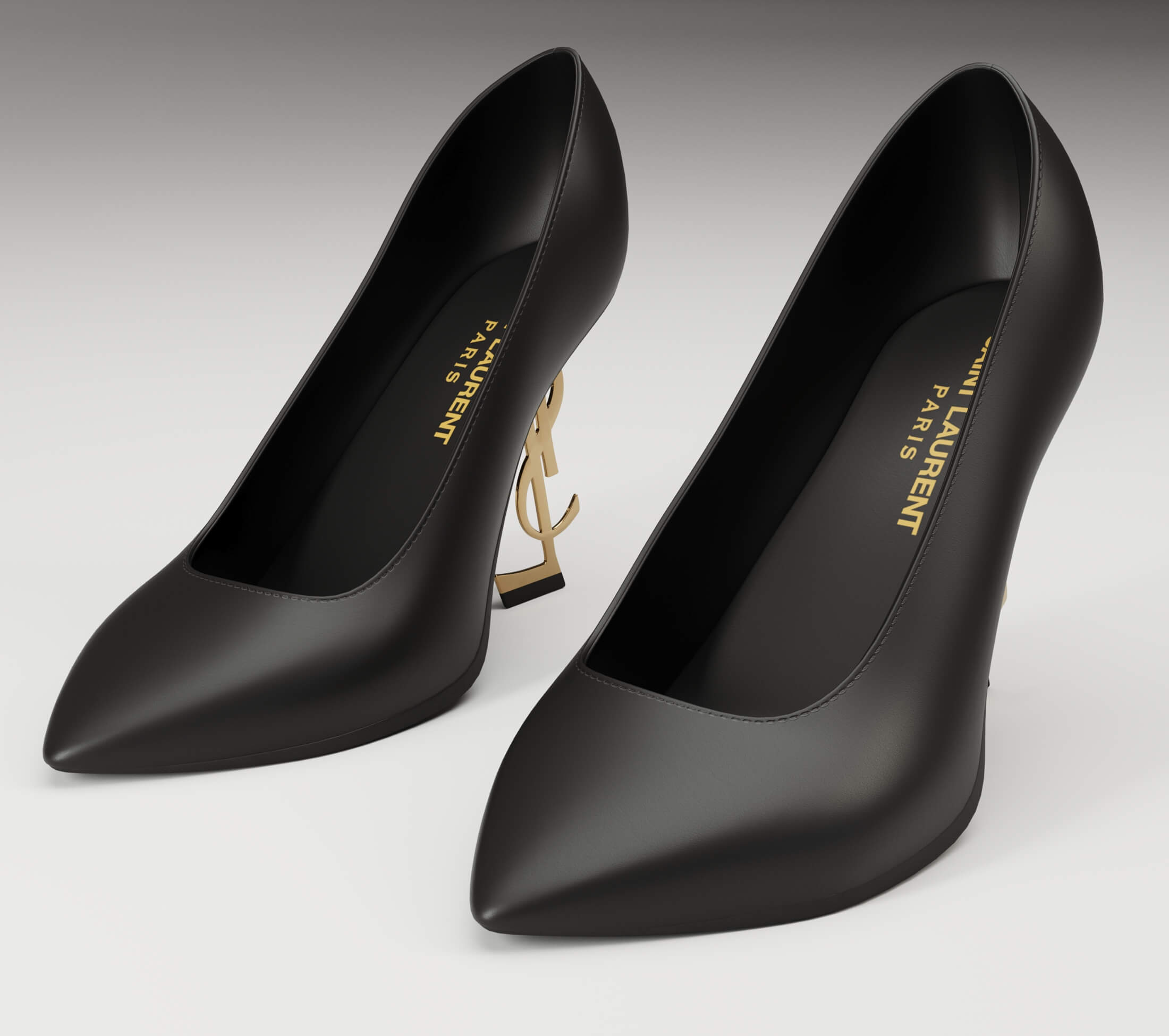 Saint Laurent Paris Opyum Leather High Heels Collection - 3D Model by ...