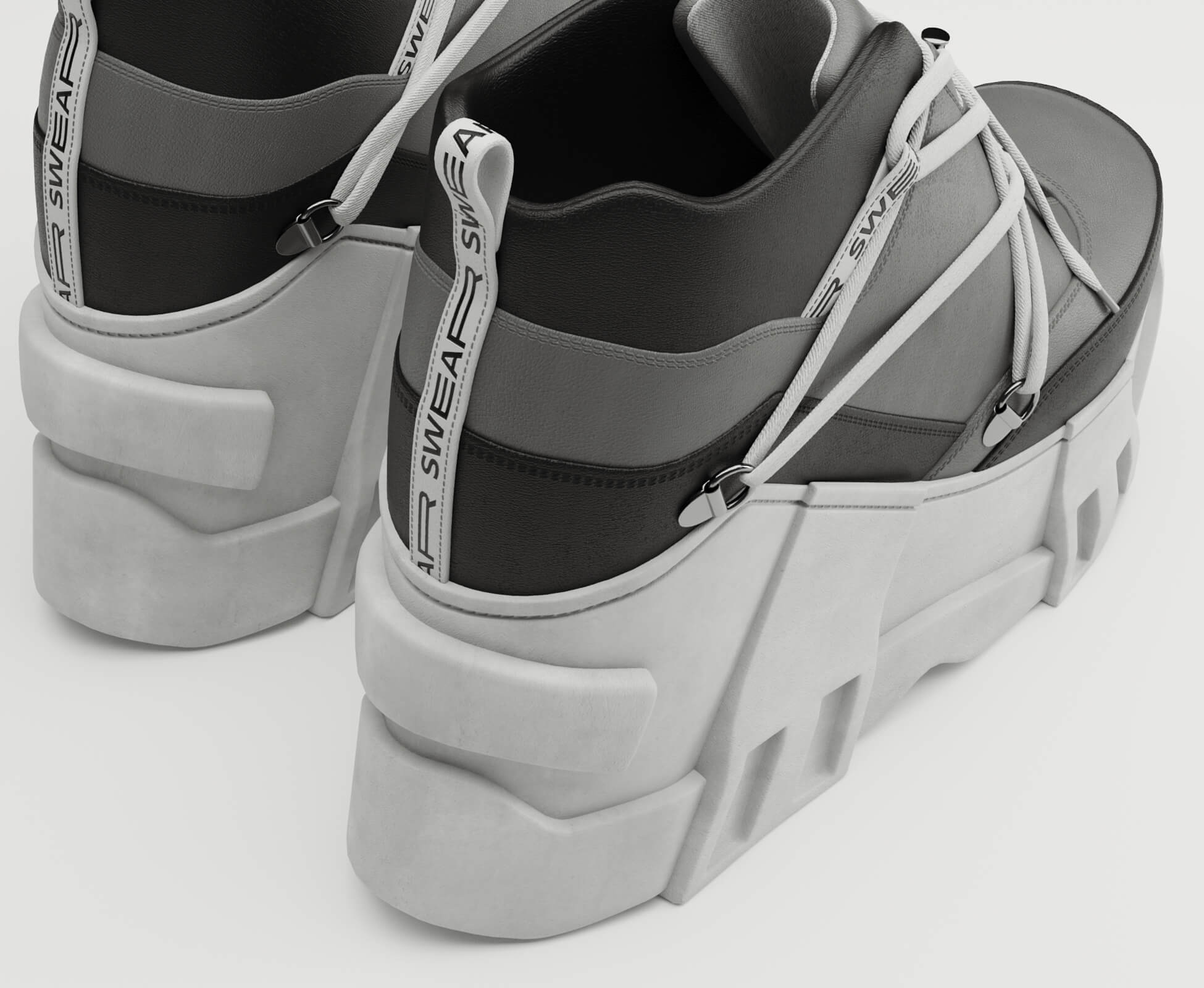 Sneakers Swear on Platform - 3D Model by YanaDesVal