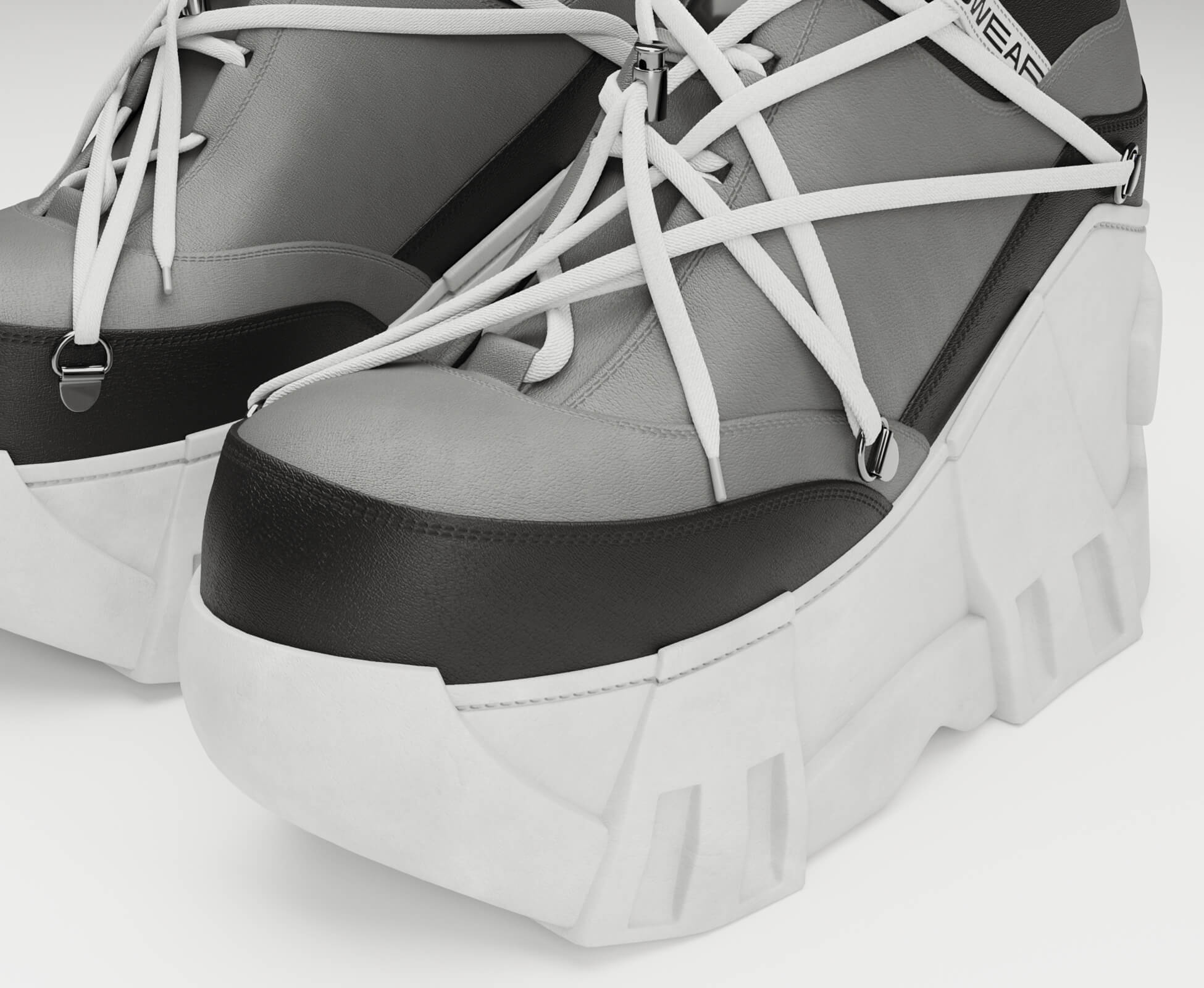 Sneakers Swear on Platform - 3D Model by YanaDesVal