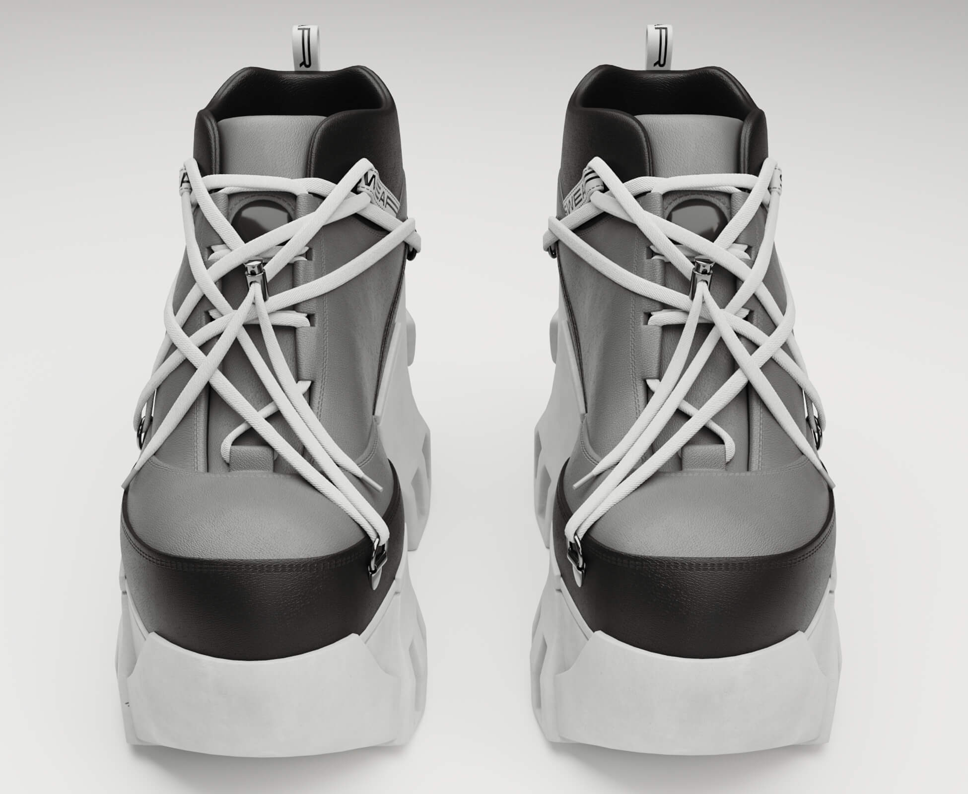 Sneakers Swear on Platform - 3D Model by YanaDesVal