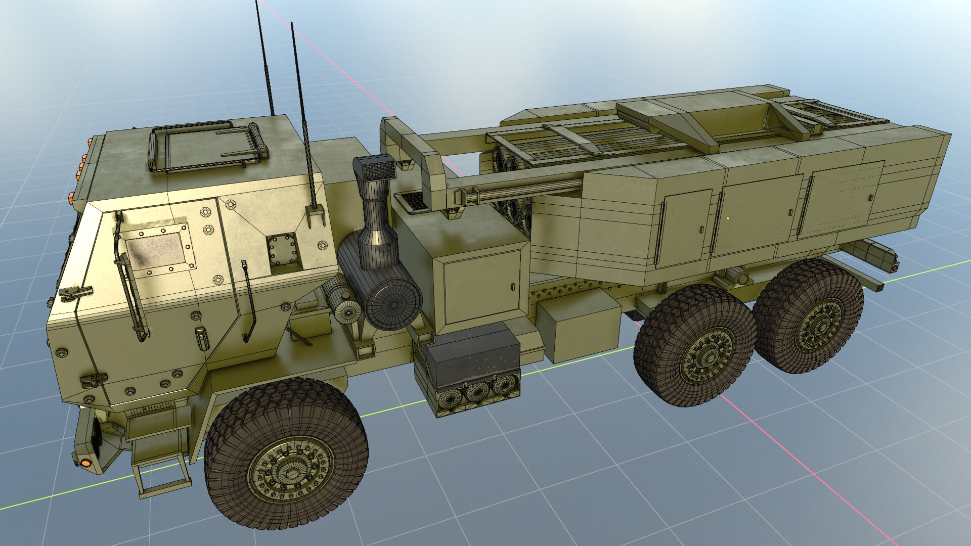 M142 Himars MLRS - 3D Model by Yaroslav Lytvyn