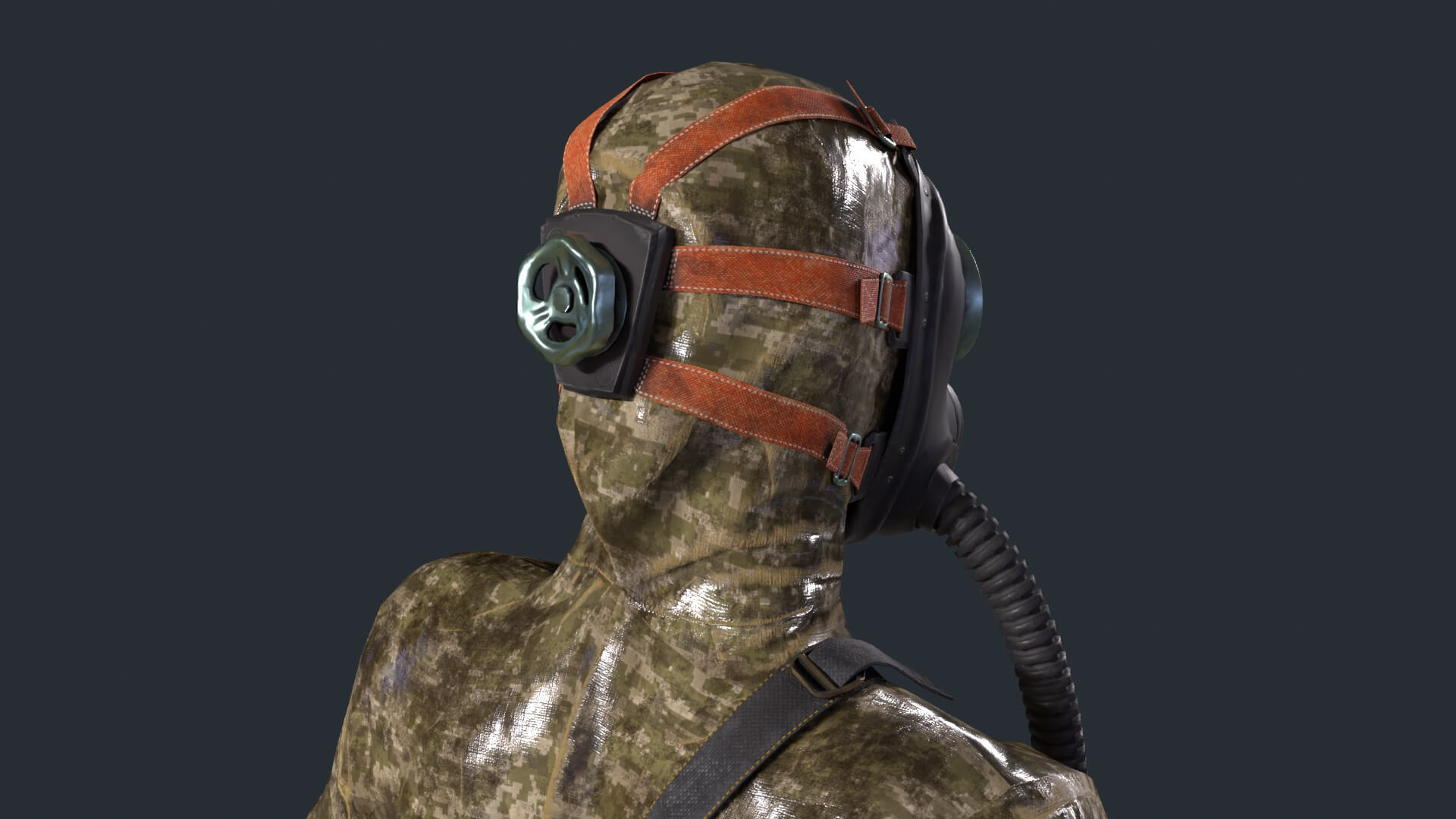 Hazmat Soldier with a Rig - 3D Model by yaschancool