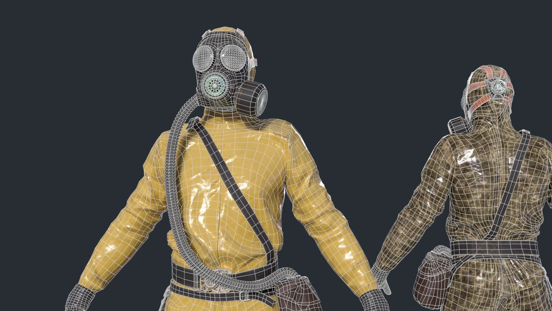 Hazmat Soldier with a Rig - 3D Model by yaschancool