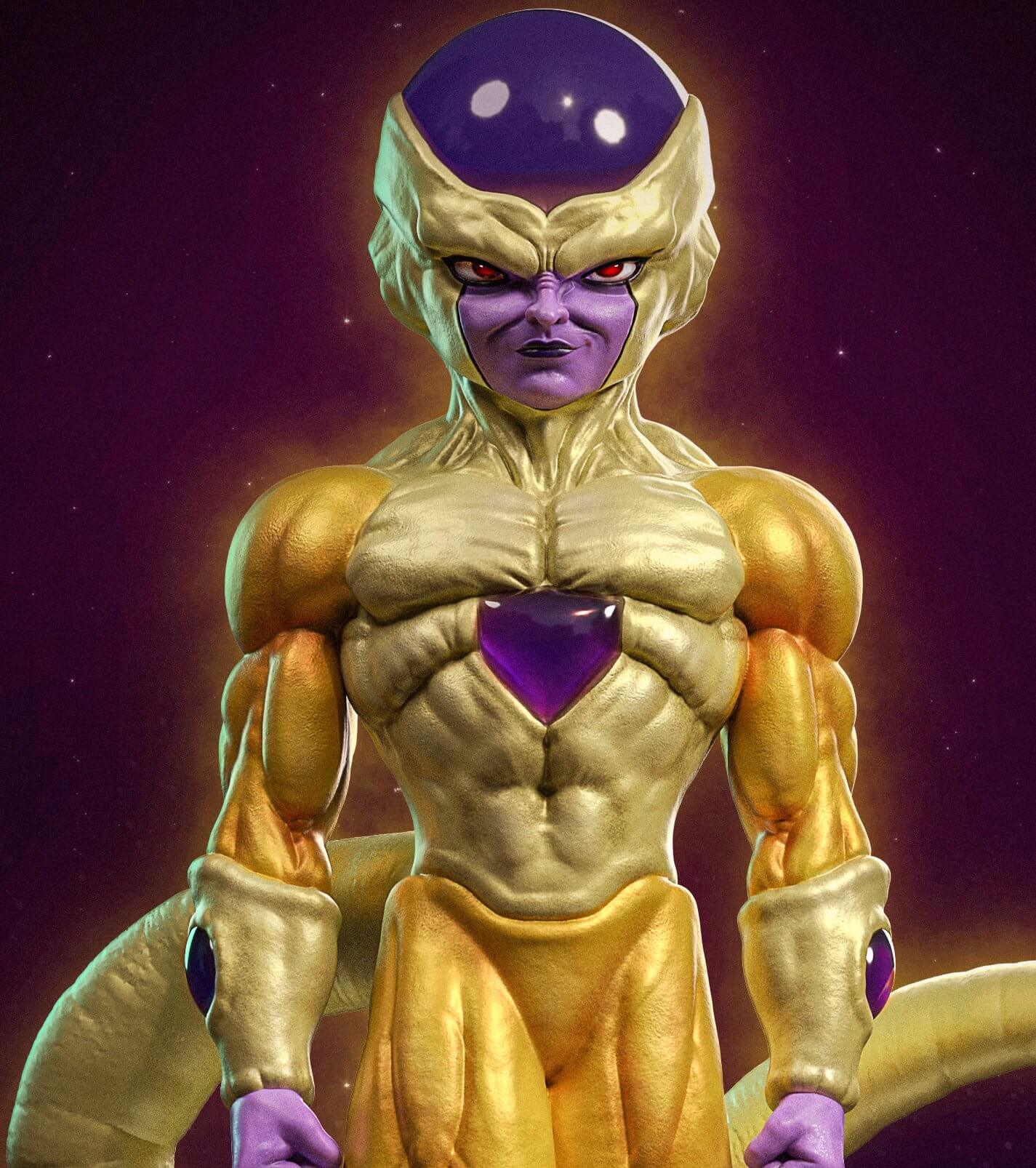 Golden Frieza - 3D Model by yash deval