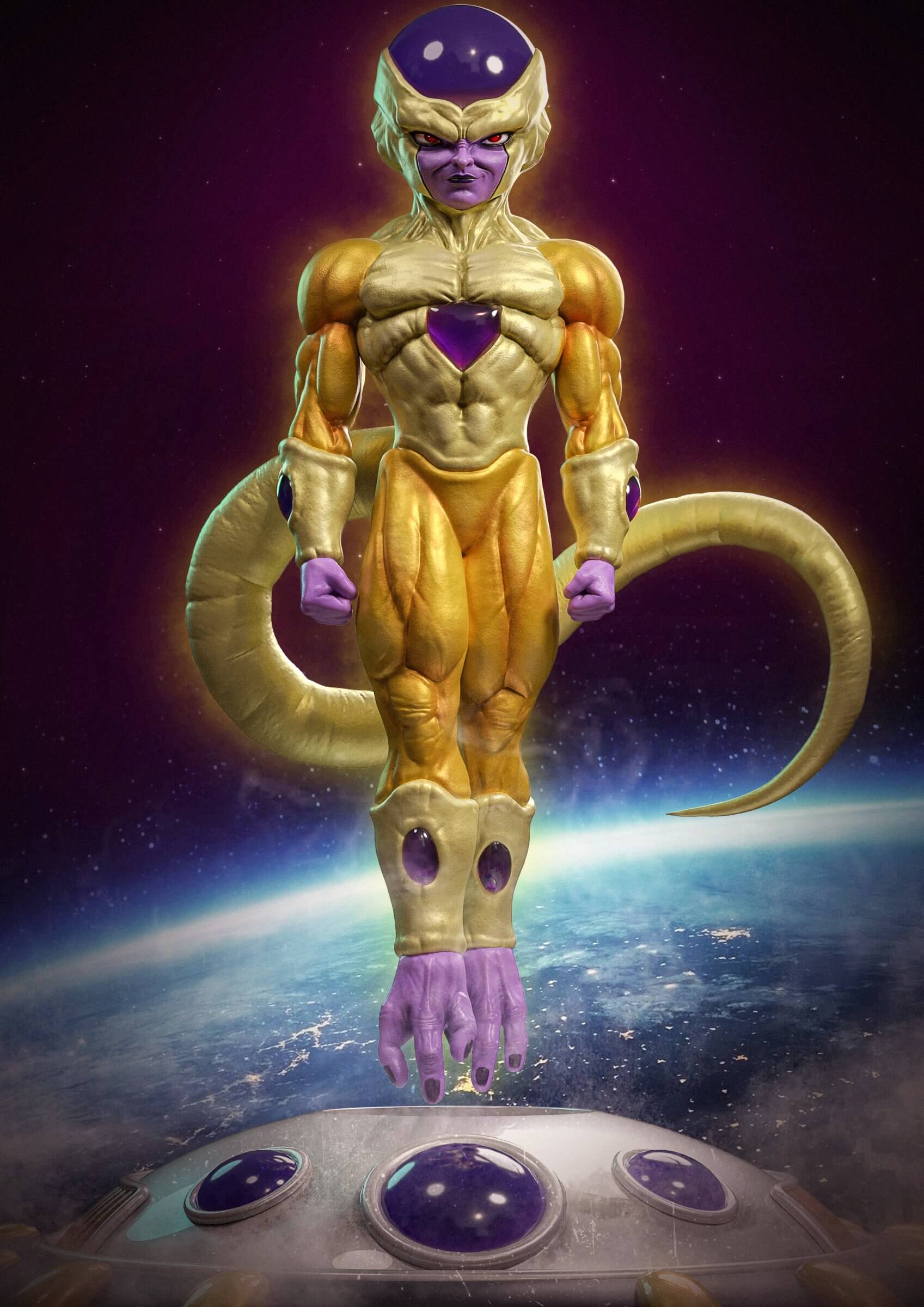 Golden Frieza - 3D Model by yash deval