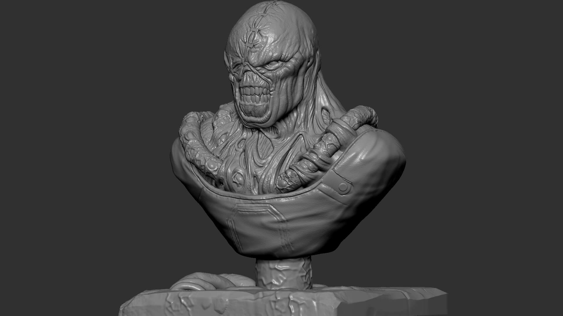 Resident Evil Nemesis Bust - 3D Model by yash deval