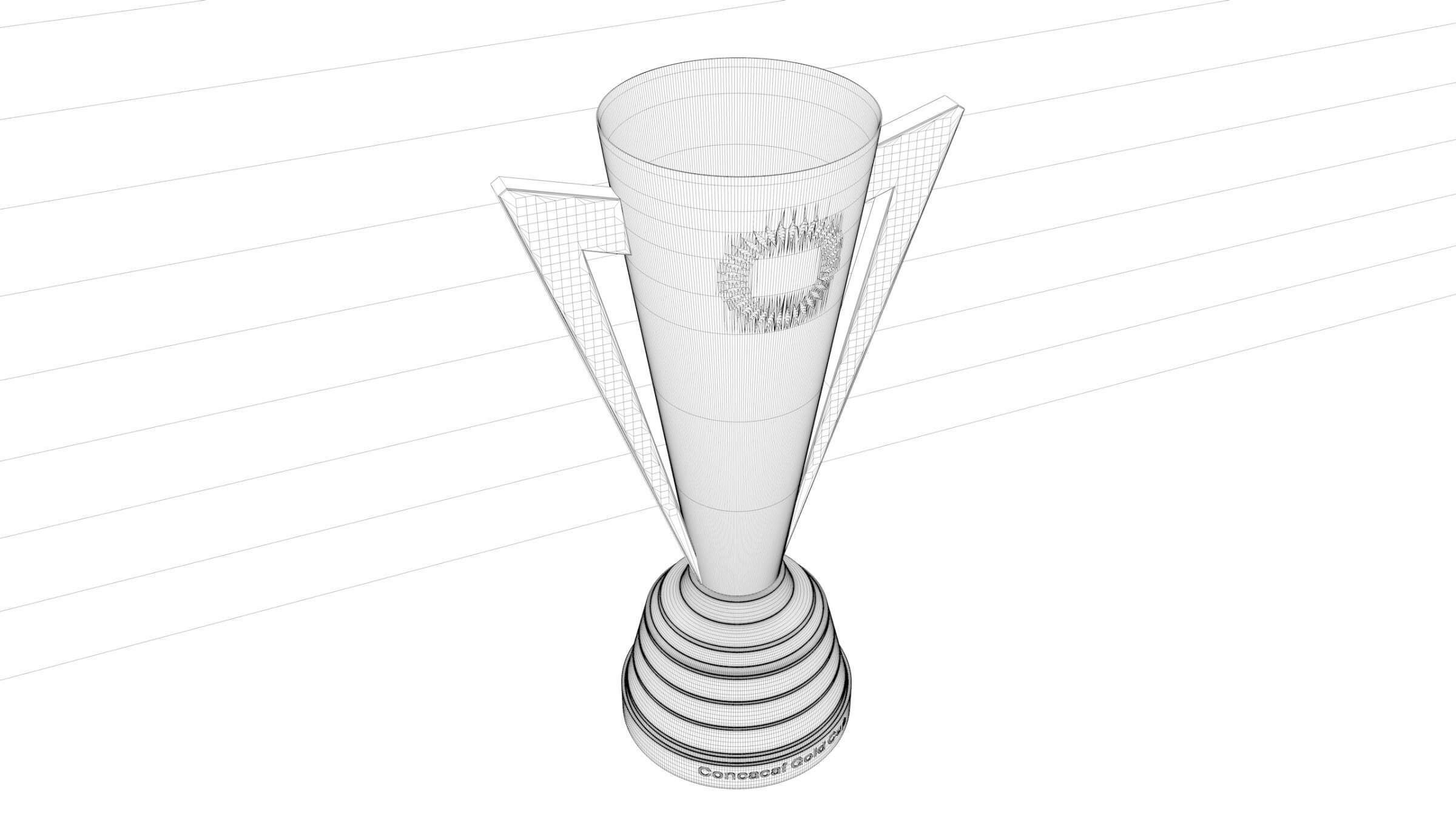 Gold Cup Concacaf Trophy - 3D Model by yassine helal