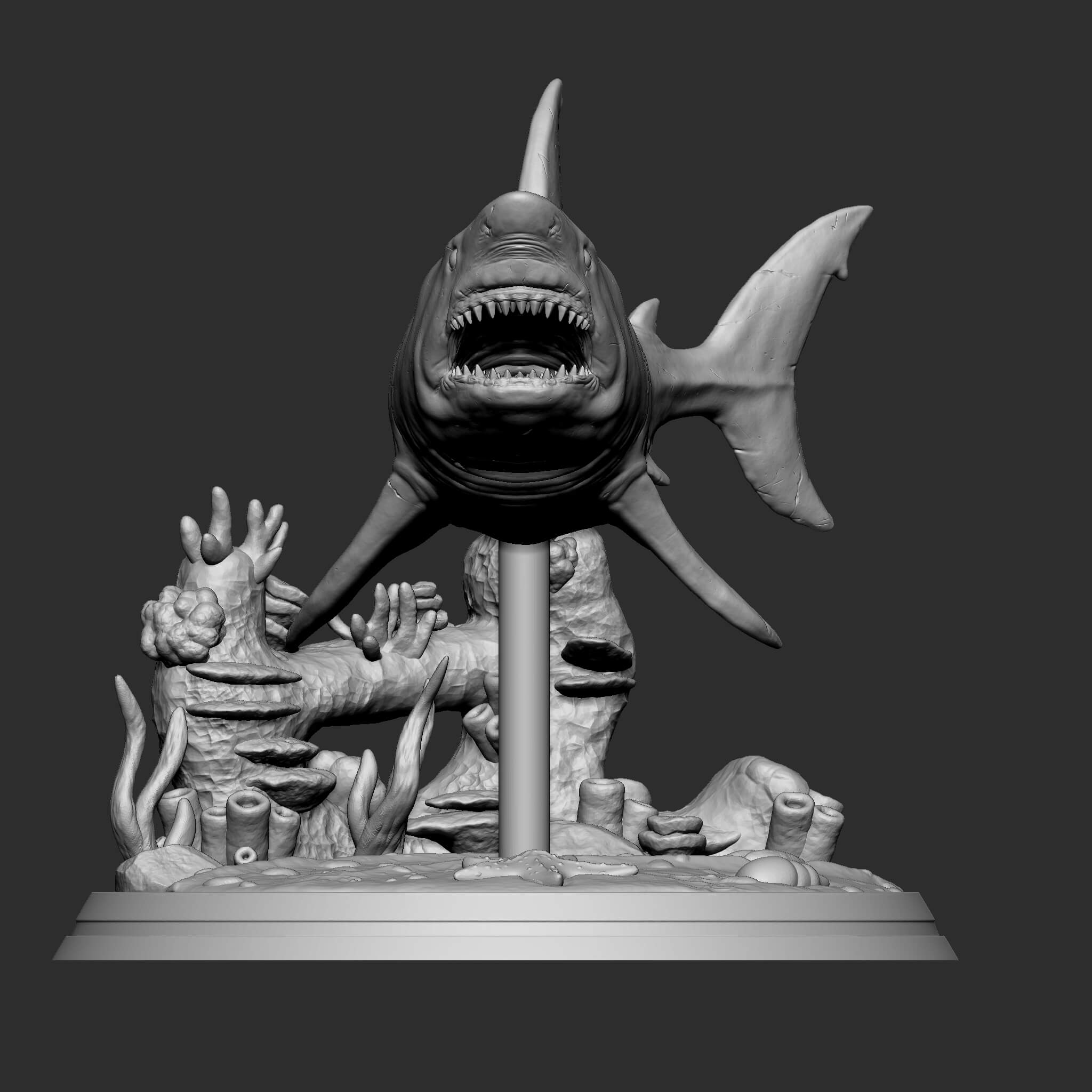 Great White Shark 3D Print Model by ydstudio96