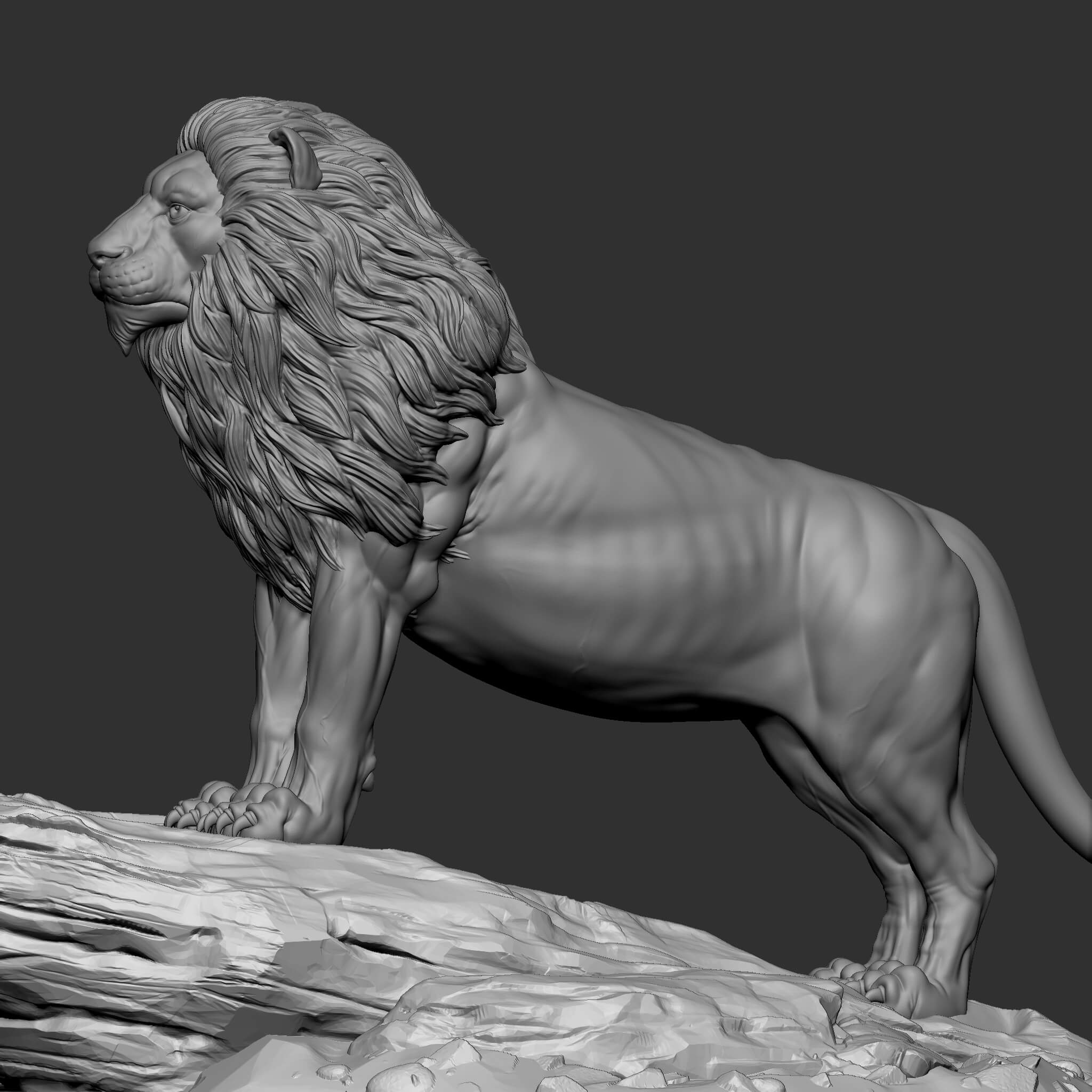 Lion 3D Print Model by ydstudio96