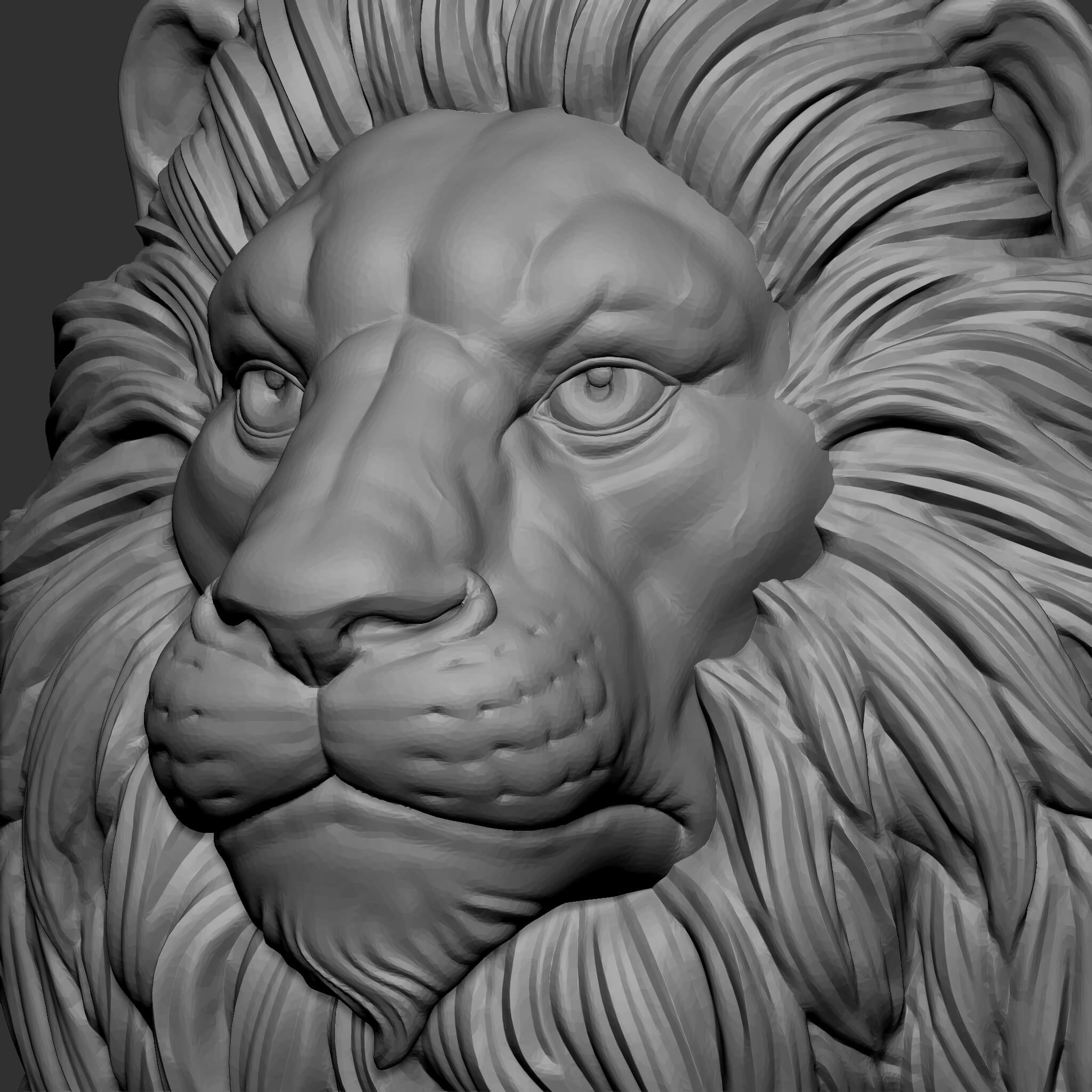Lion 3D Print Model by ydstudio96