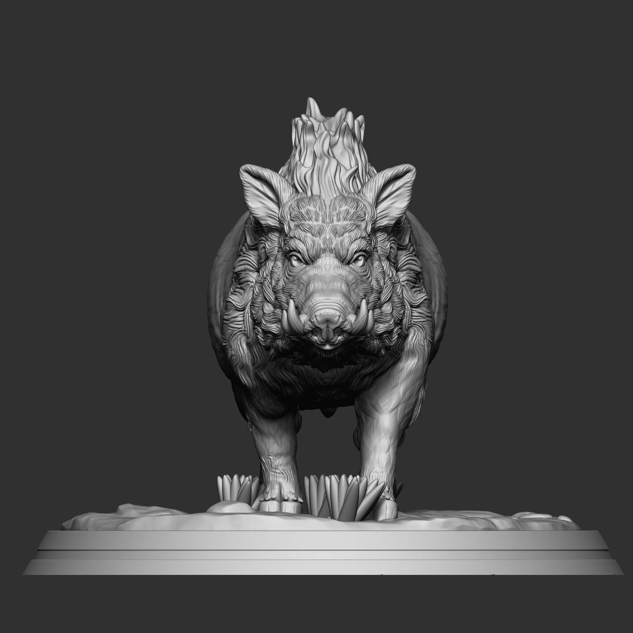 Wild Boar 3D Print Model by ydstudio96