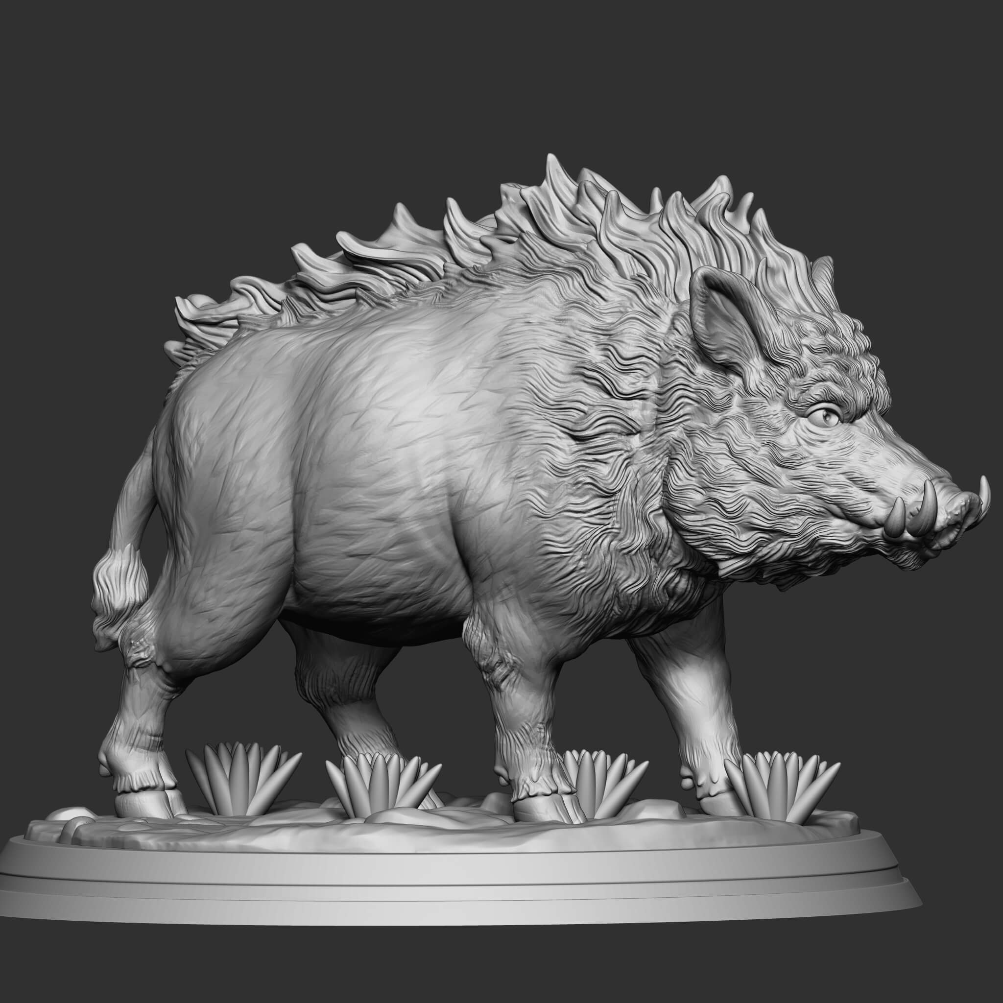 Wild Boar 3D Print Model by ydstudio96