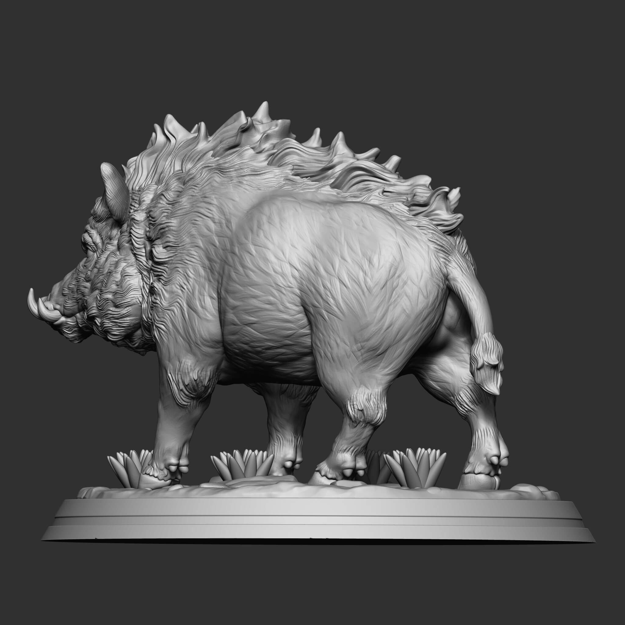Wild Boar 3D Print Model by ydstudio96