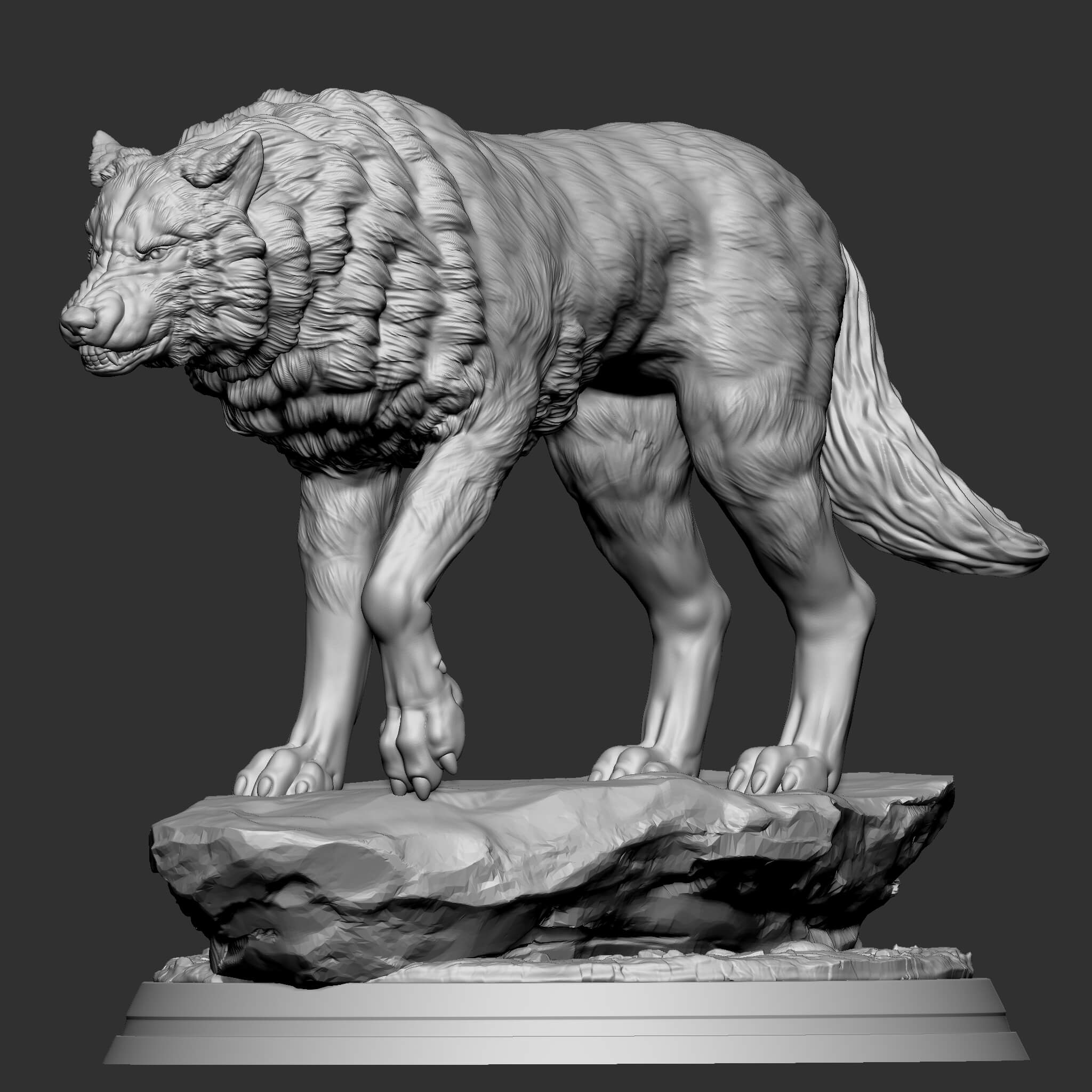 Wolf 3D Print Model by ydstudio96