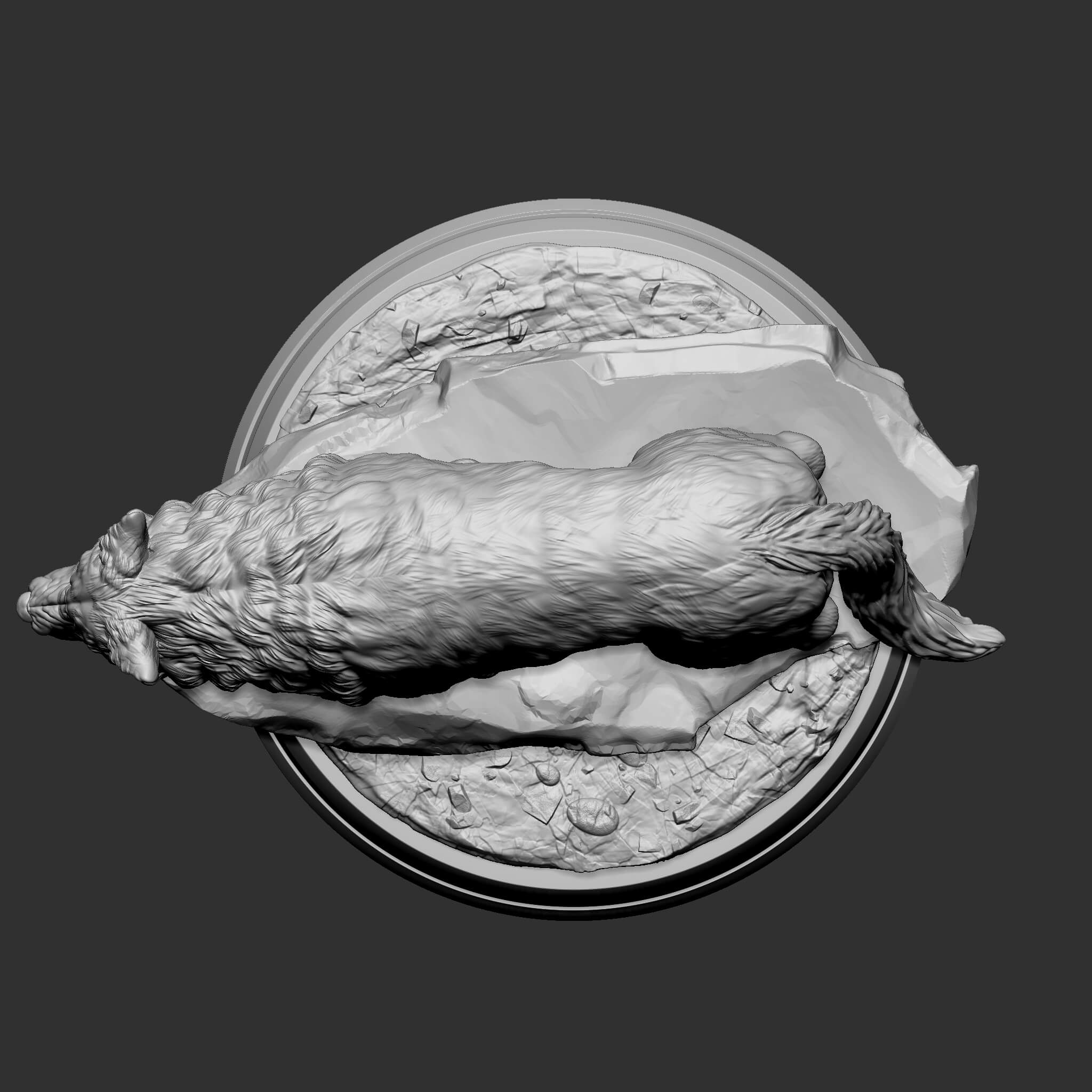 Wolf 3D Print Model by ydstudio96