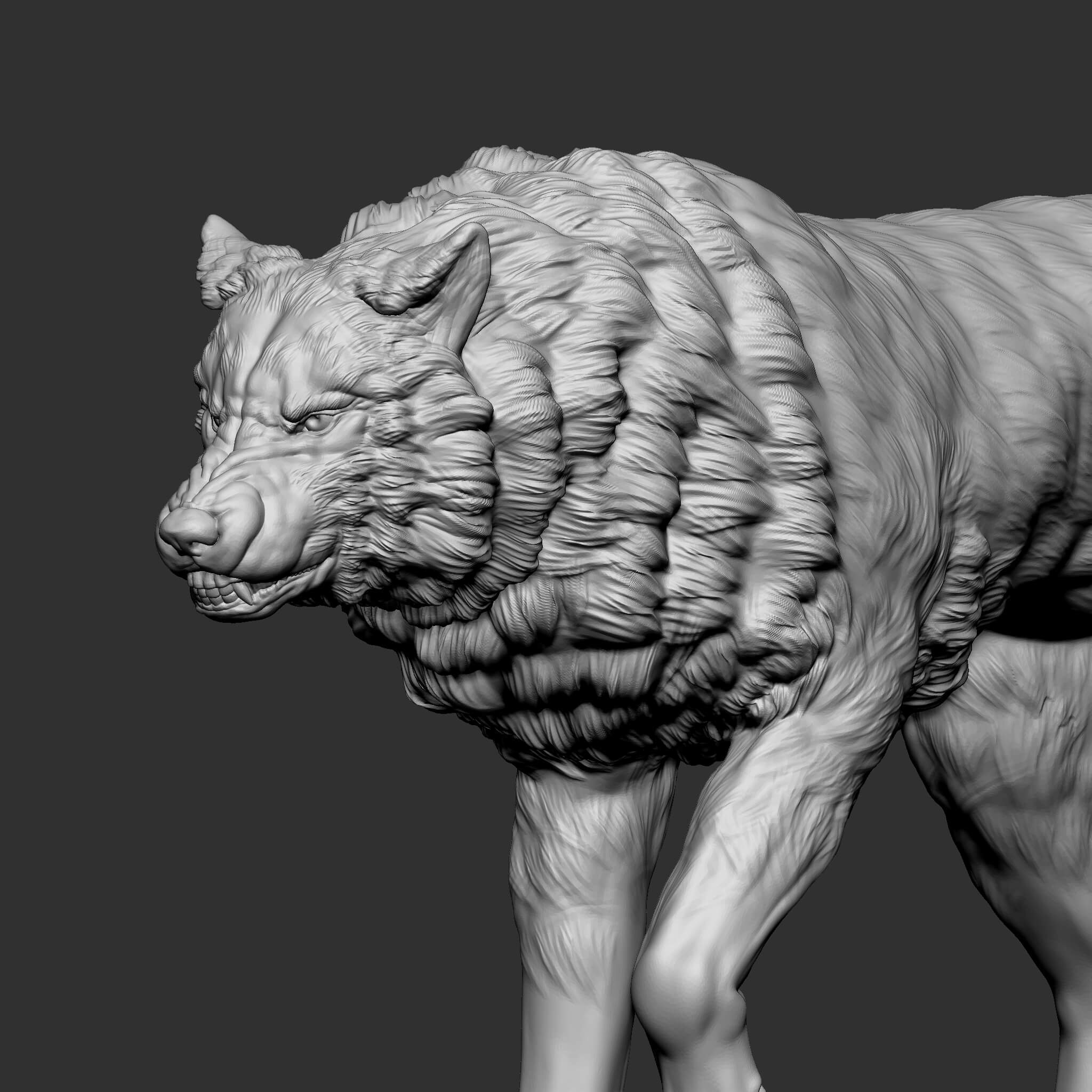 Wolf 3D Print Model by ydstudio96