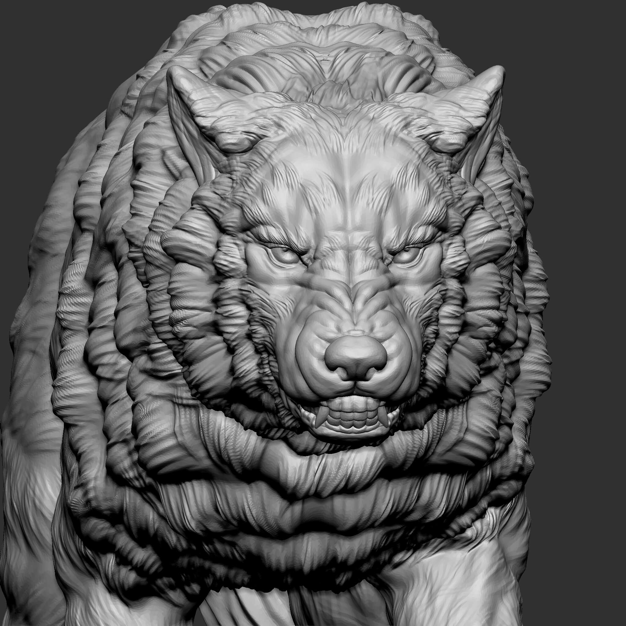 Wolf 3D Print Model by ydstudio96