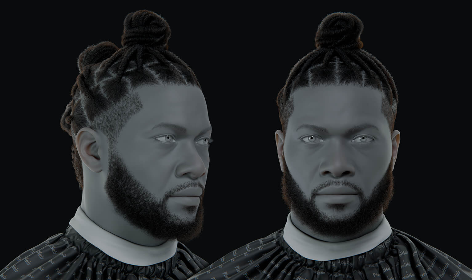 Pixelhair Blender and Unreal Hairstyle - Dread Knots 003 3D Model by ...