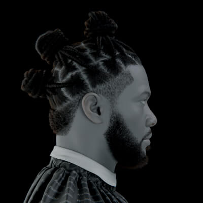 Pixelhair Blender and Unreal Hairstyle - Dread Knots 003 3D Model by ...