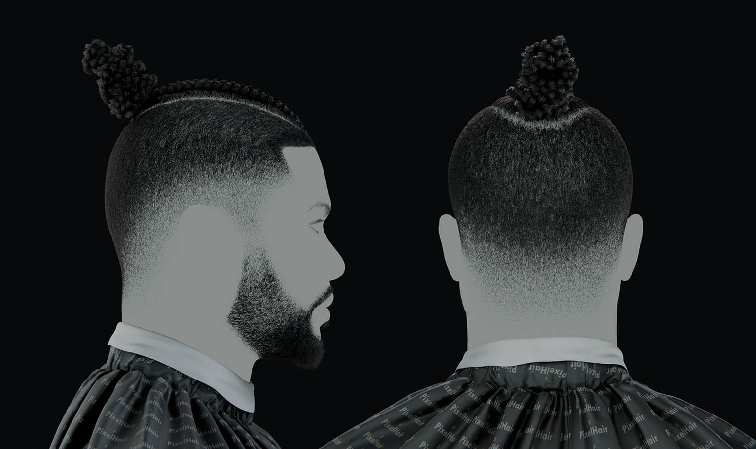 Pixelhair Blender and Unreal Hairstyle - Braids 011 3D Model by Yelzkizi