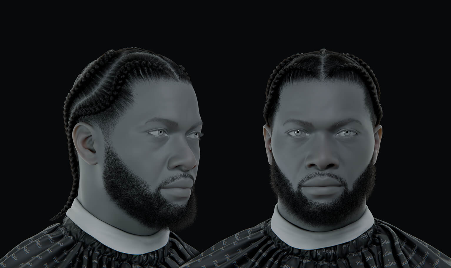 Pixelhair Blender and Unreal Hairstyle - Braids 012 3D Model by Yelzkizi