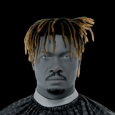 Pixelhair Blender and Unreal Hairstyle - Dreads Fade 023 3D Model by ...