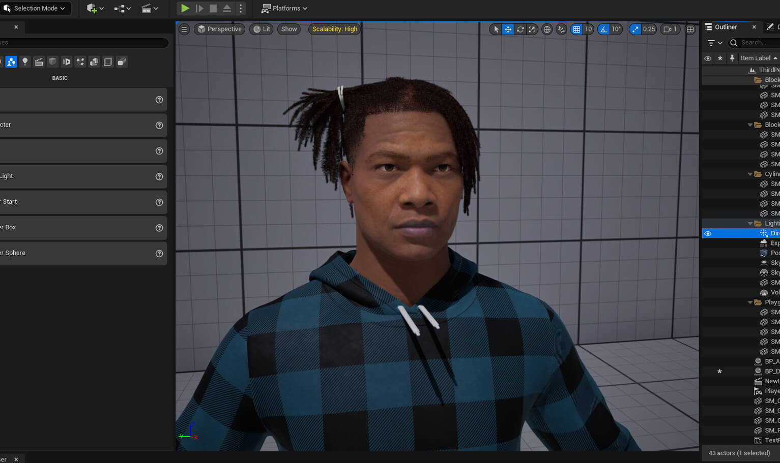 Pixelhair Blender and Unreal Hairstyle - Dreads Fade 024 3D Model by ...