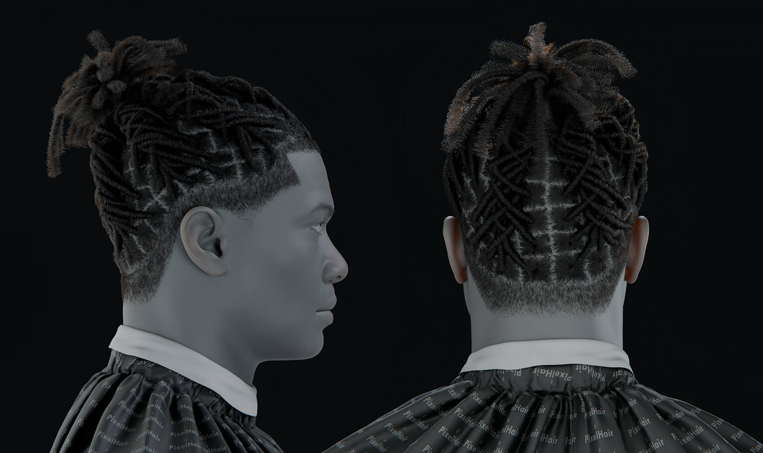 Pixelhair Blender and Unreal Hairstyle - Lil Baby Dreads 015 3D Model ...