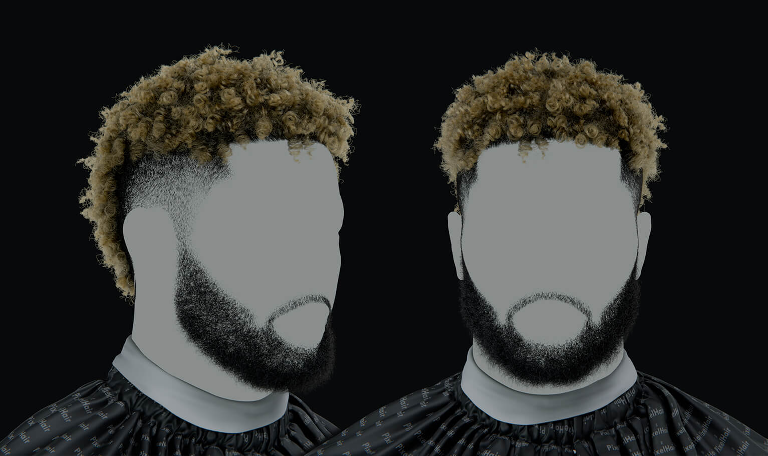 Pixelhair Blender and Unreal Hairstyle - Mohawk Fade 0211 3D Model by ...